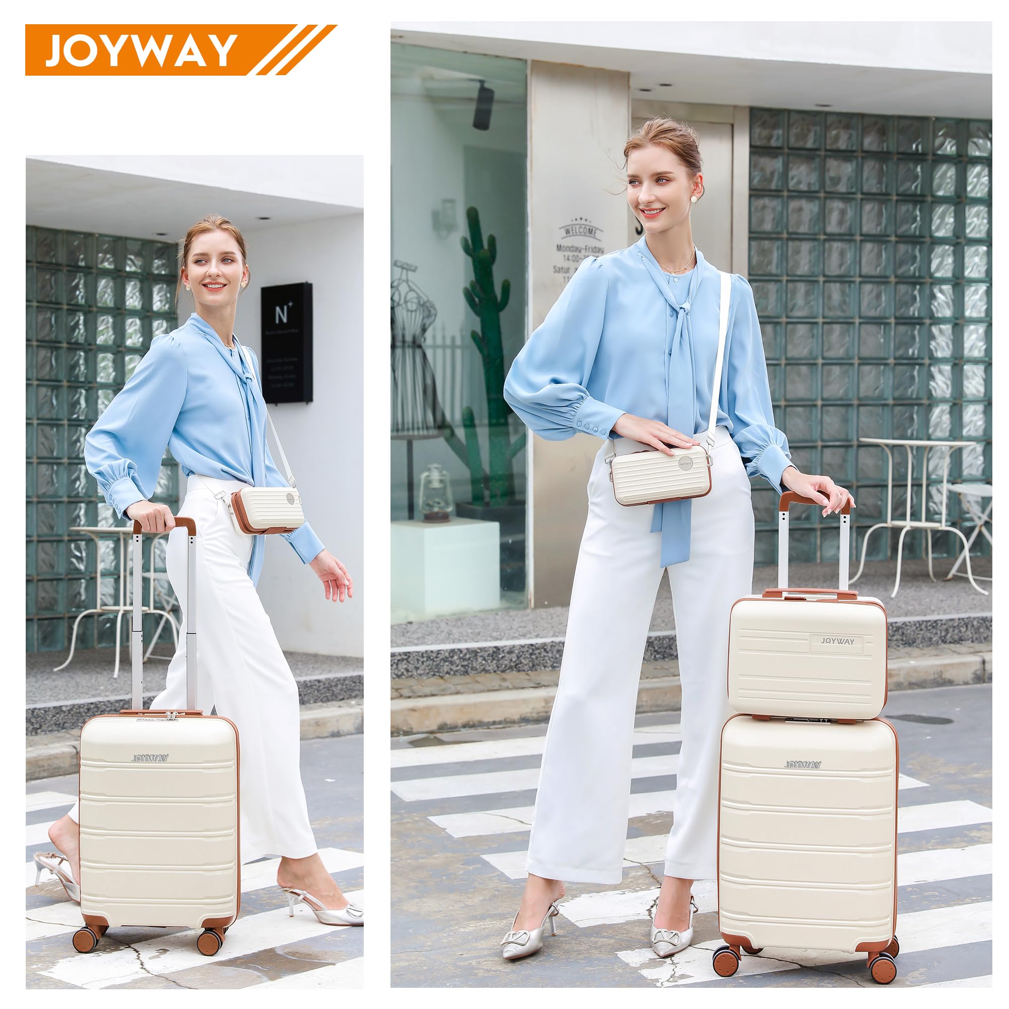 Joyway Luggage 5 Piece Sets, Lightweight Rolling Hardside Travel Luggage with TSA Lock,Luggage Set Clearance,Suitcase with Spinner Wheels for Women