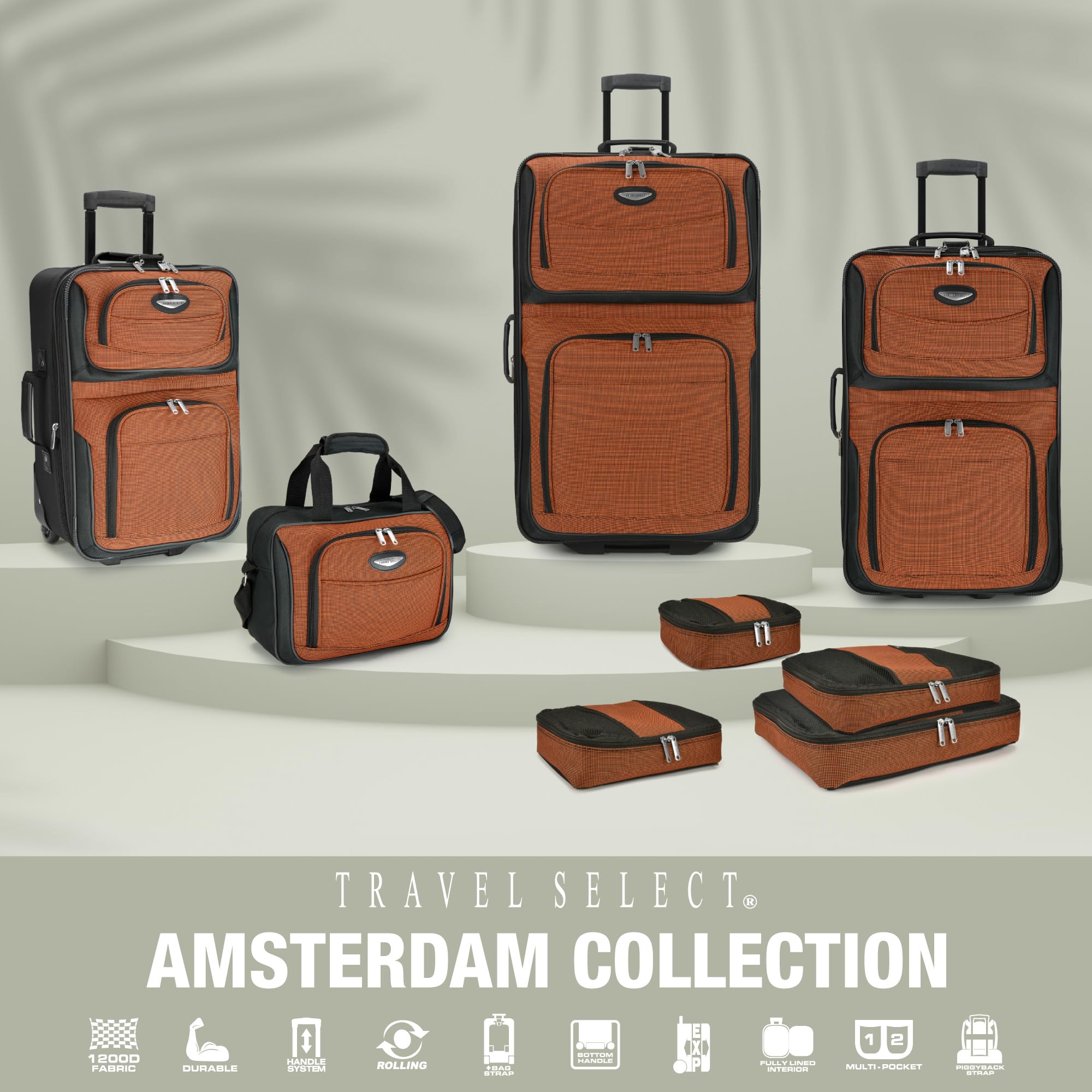 Travel Select Unisex-Adult Amsterdam Expandable Rolling Upright Luggage, Burgundy, Carry-on 21-Inch