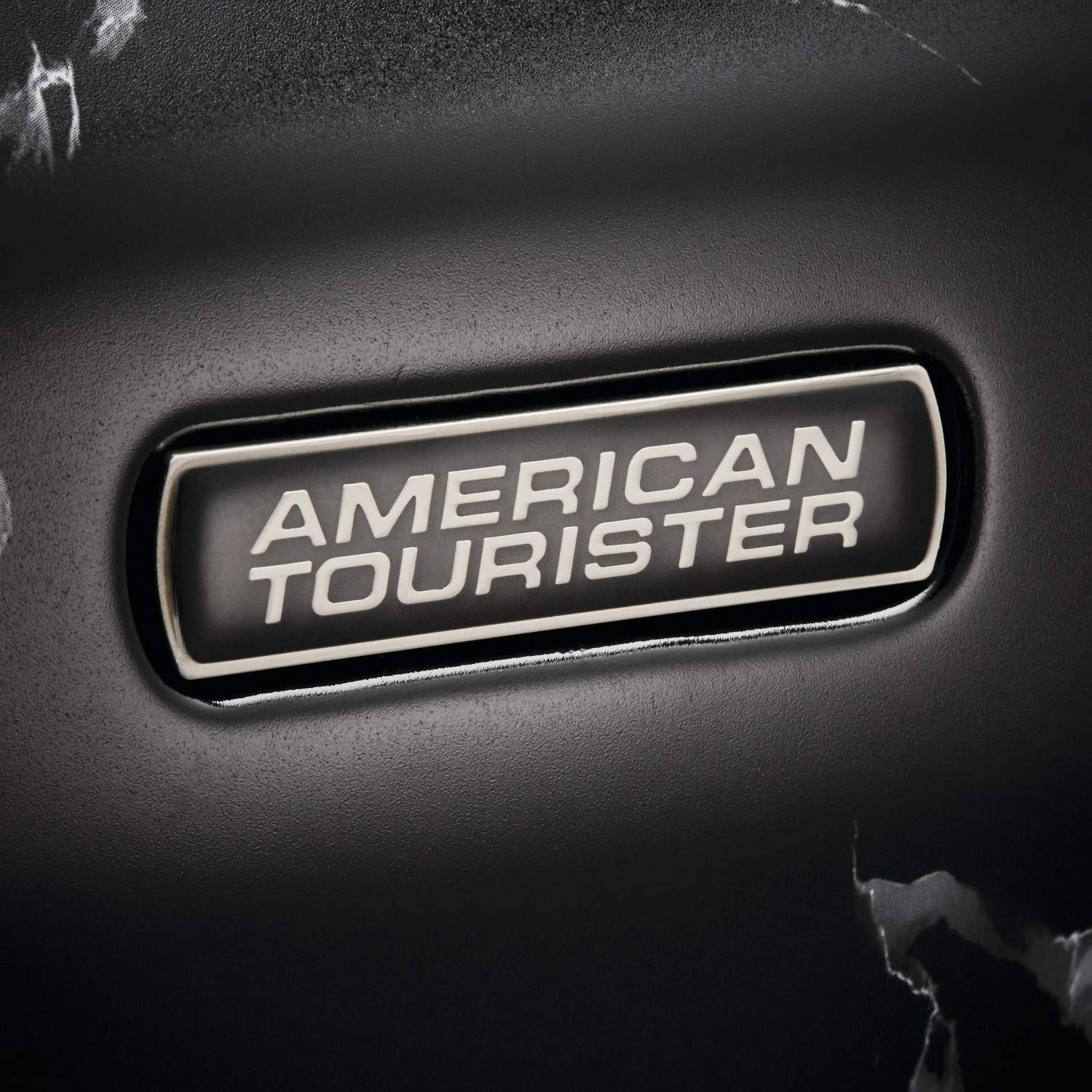 American Tourister Moonlight Hardside Expandable Luggage with Spinner Wheels, Black Marble, Carry-On 21-Inch