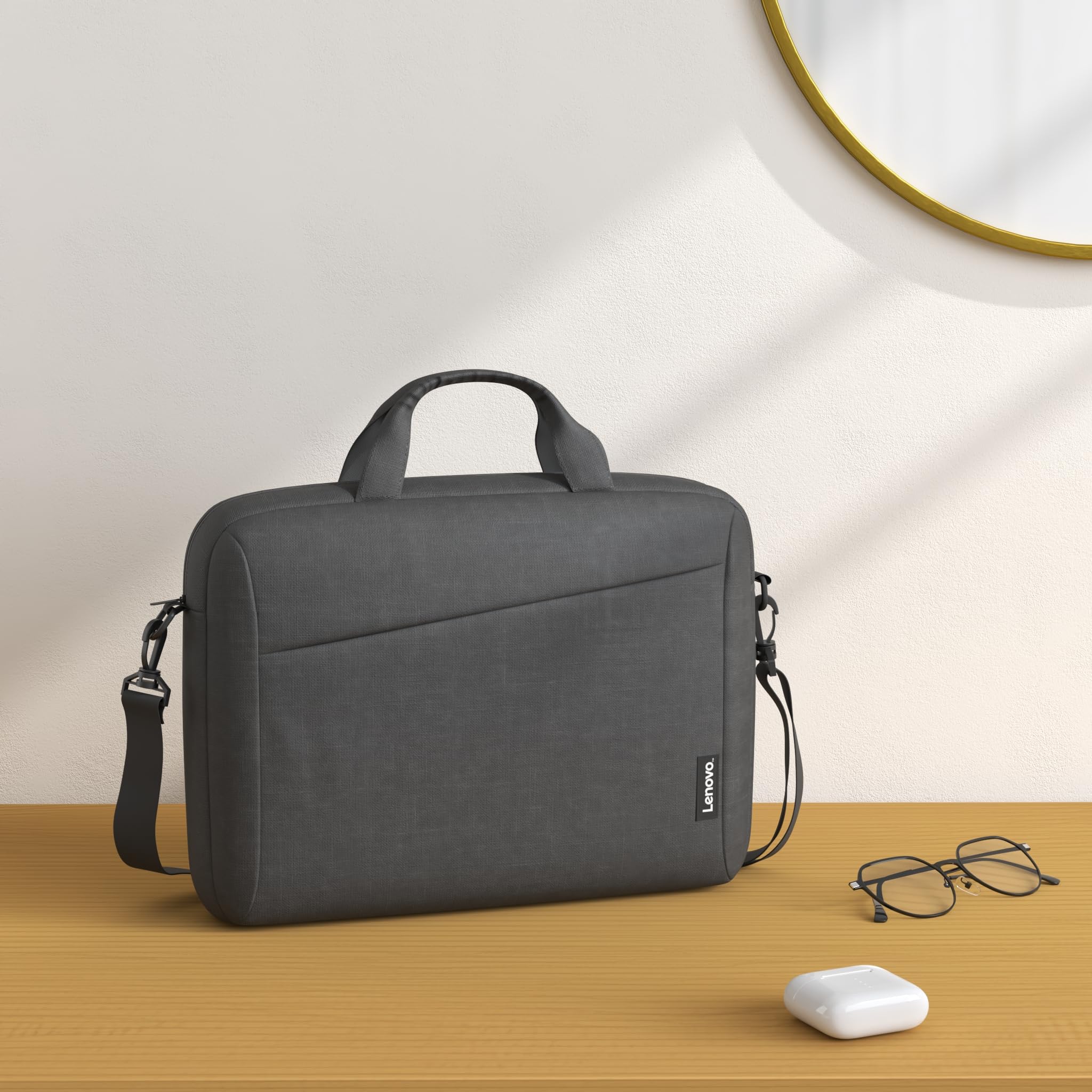 Lenovo Laptop Shoulder Bag T210, Fits up to 17-inch laptop or tablet, Sleek Design, Durable and Water-Repellent Fabric, GX41K07198, Black