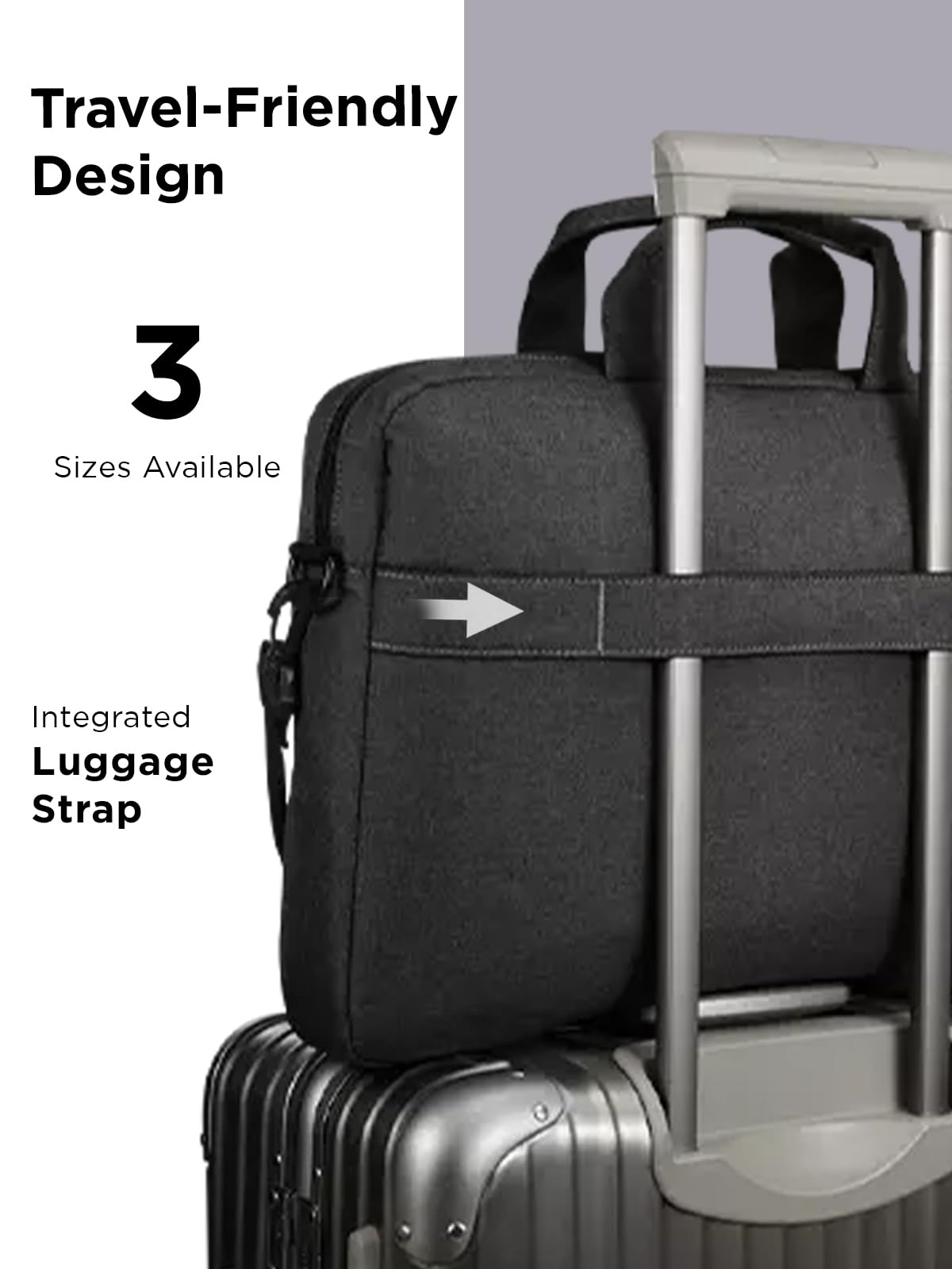 Lenovo Laptop Shoulder Bag T210, Fits up to 17-inch laptop or tablet, Sleek Design, Durable and Water-Repellent Fabric, GX41K07198, Black