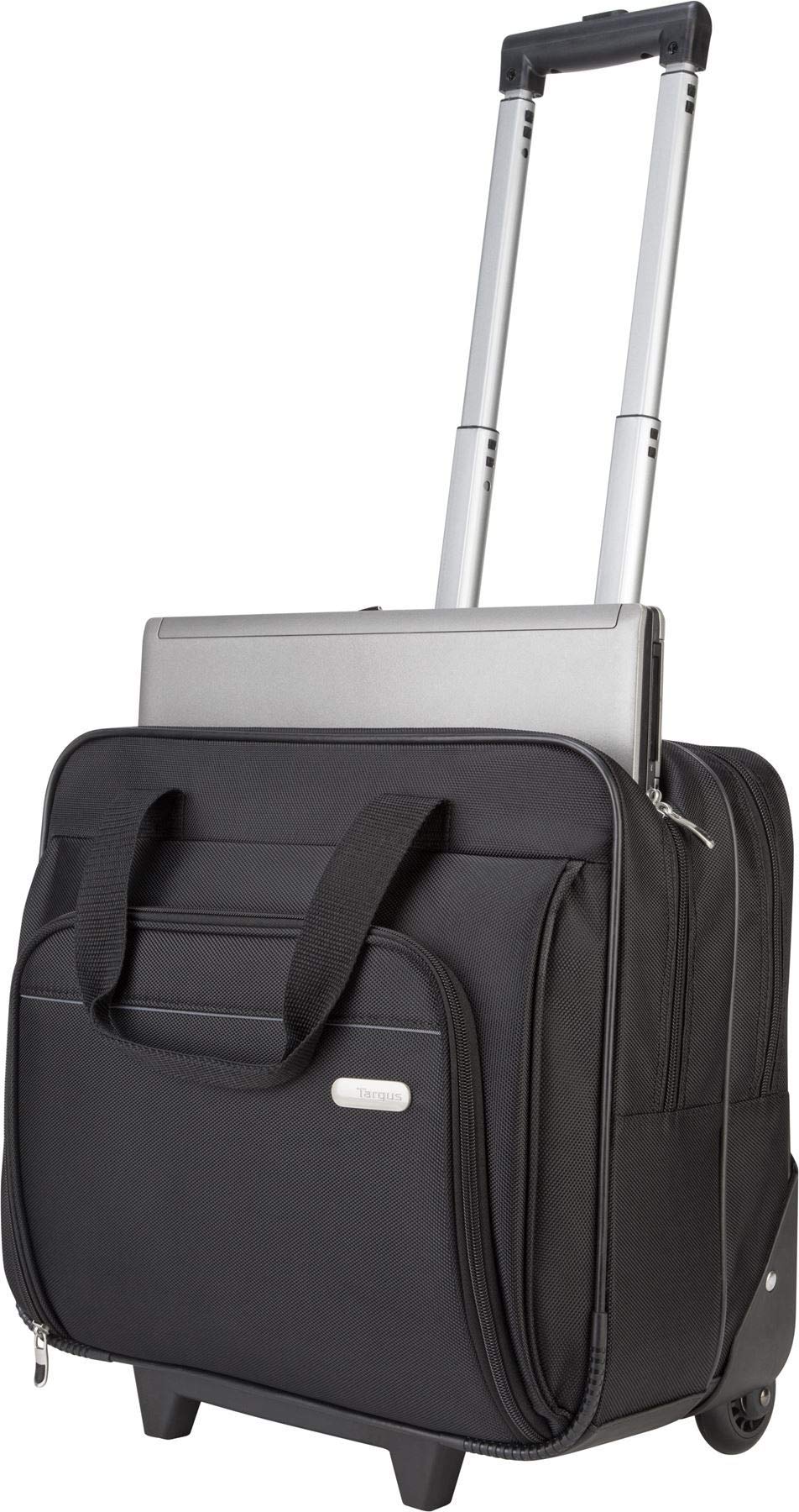 Targus Metro Rolling Laptop Case Bag for Business Commuter with Durable Water Resistant, Expandable Compartments, Trolley Strap, Padded Protection fits up to 16-Inch Notebook Screen, Black (TBR003US)