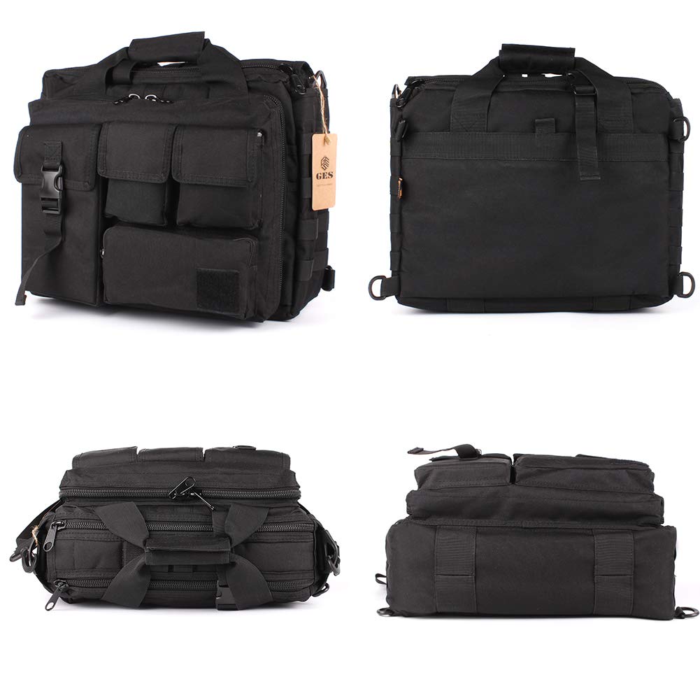 GES Tactical Briefcase, 17.3 Inch Men's Messenger Bag Military Briefcase for Men