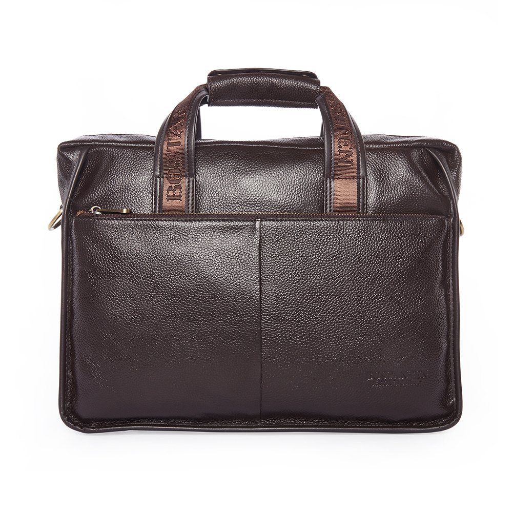 BOSTANTEN Leather Briefcase Handbag Messenger Business Bags for Men Black