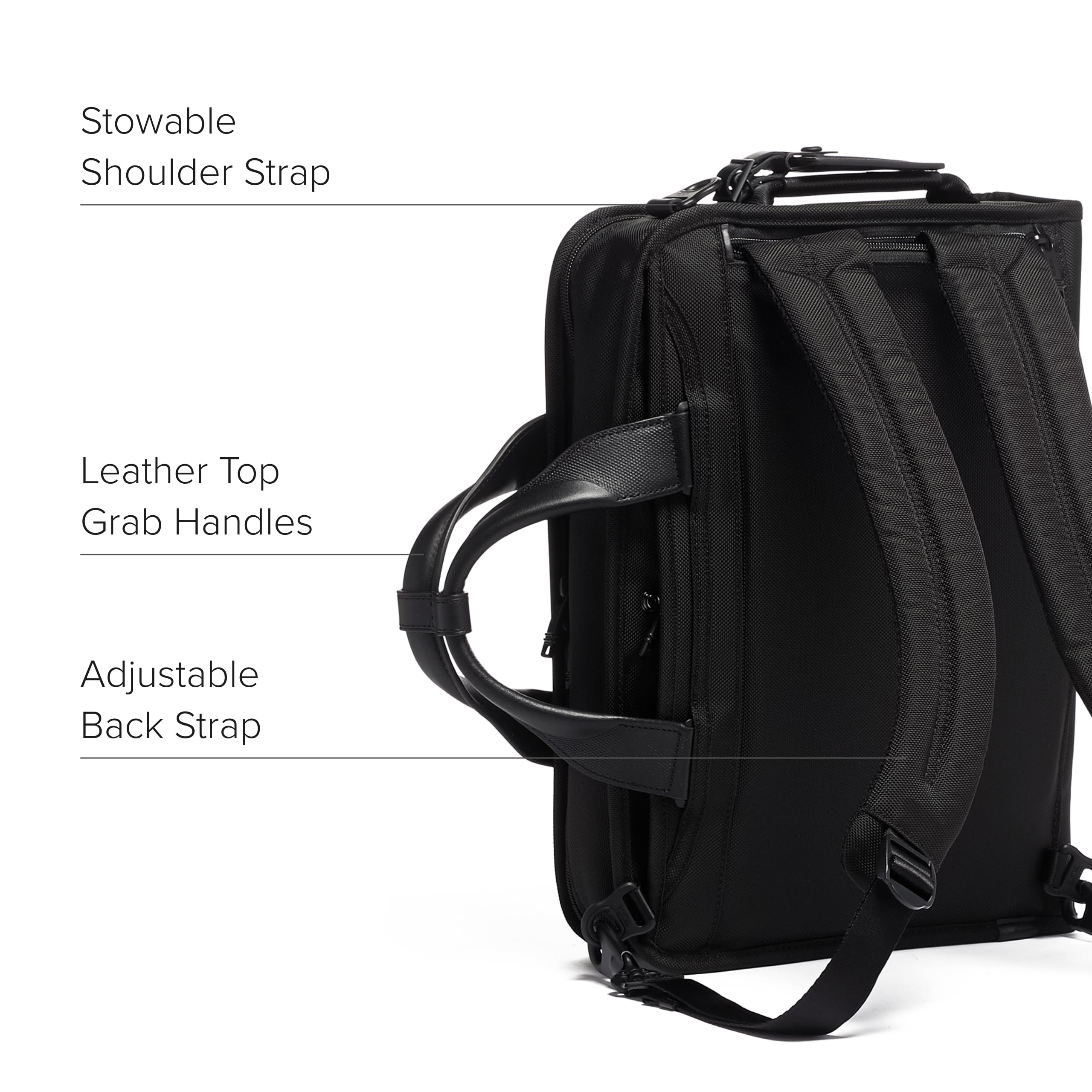 TUMI - Alpha 3 Slim Three Way Laptop Briefcase - 15 Inch Computer Bag for Men and Women - Black