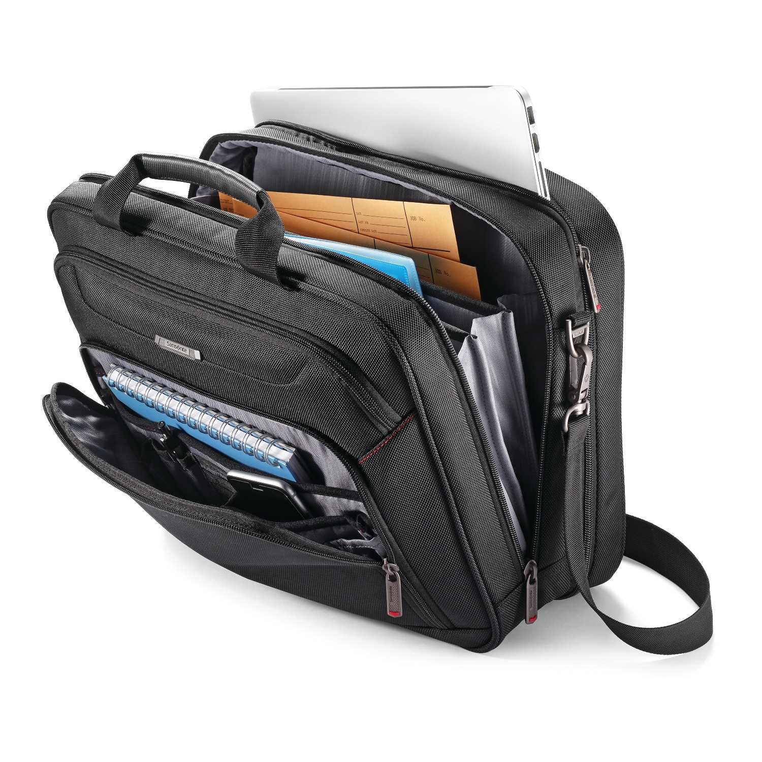 Samsonite Xenon 3.0 Gusset Check-Point Friendly Tech Locker Brief, Black, Single