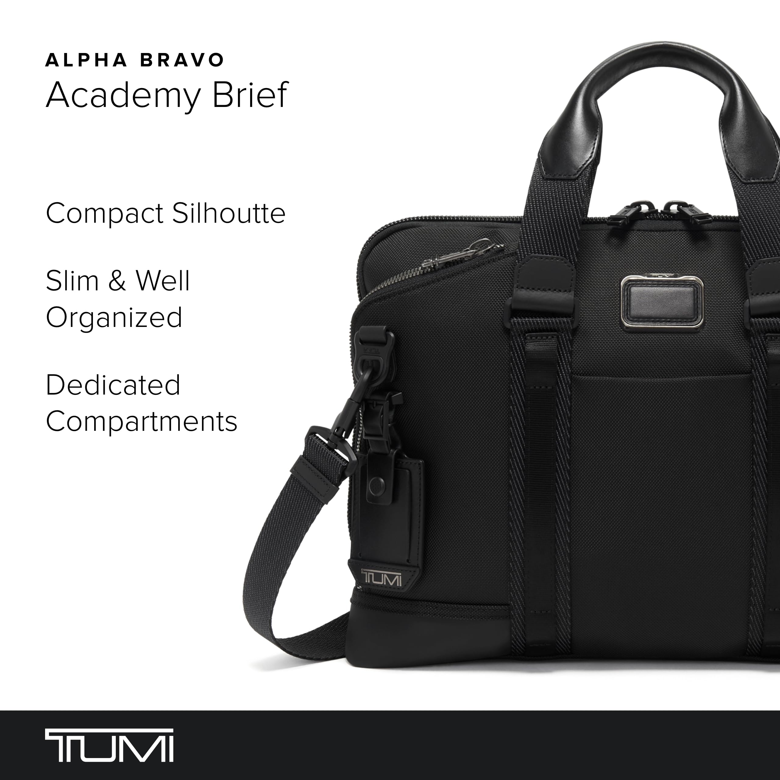 TUMI Men's Academy Briefcase, Black, One Size