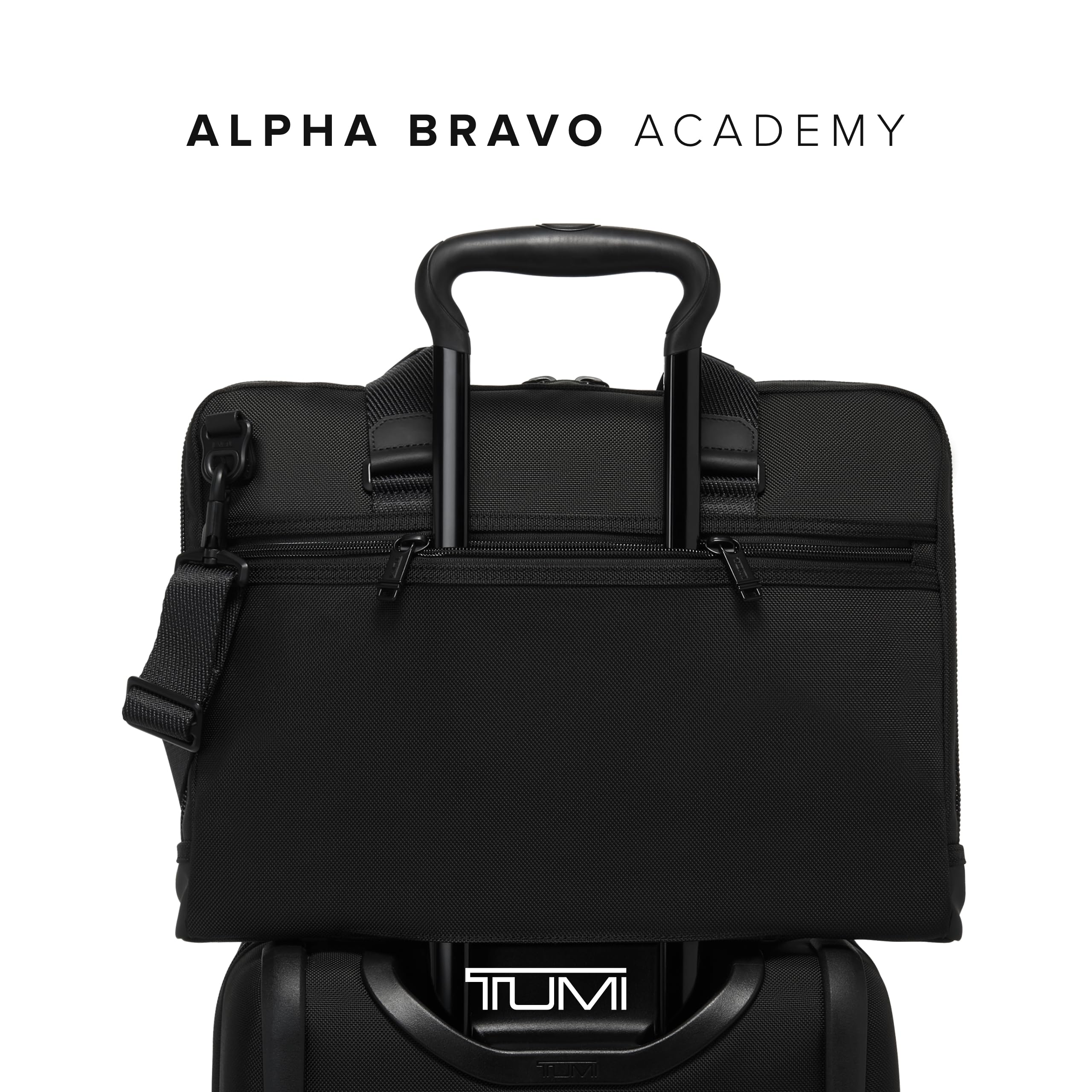 TUMI Men's Academy Briefcase, Black, One Size