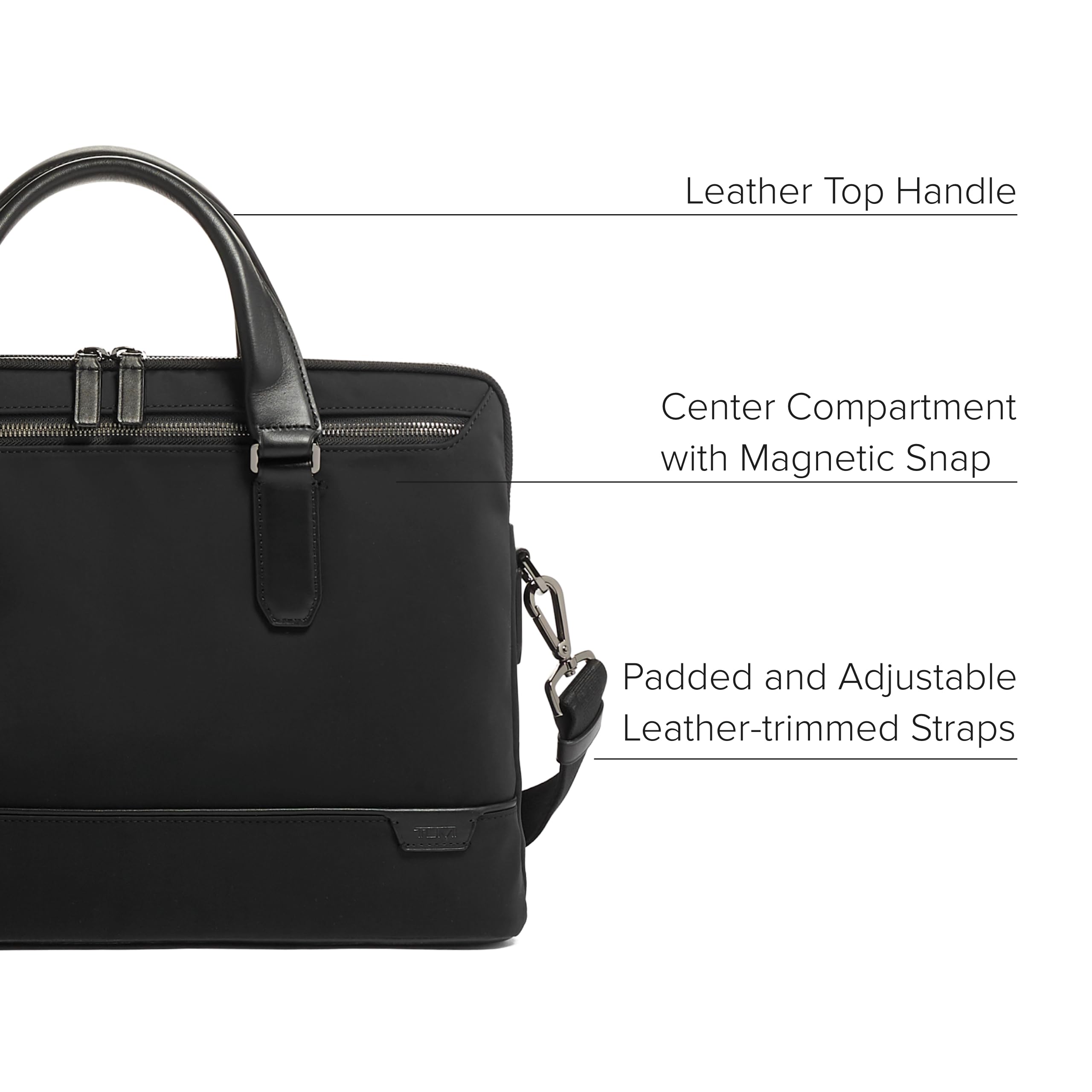 TUMI - Harrison Sycamore Slim Top Zip Briefcase - 15 Inch Computer Bag for Women - Black