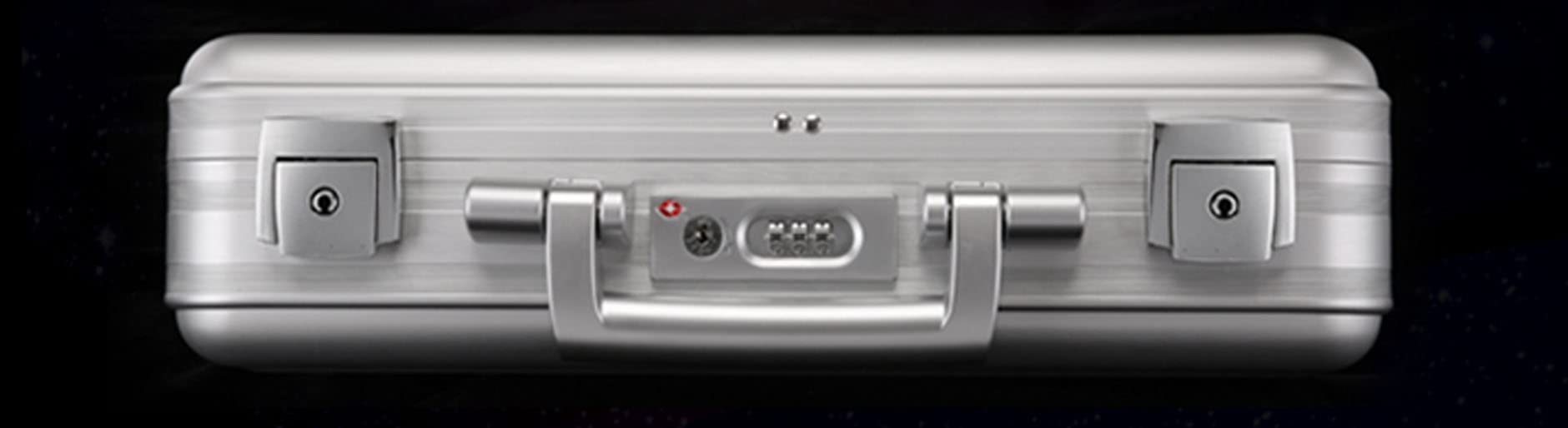 urecimy Medium 18.1X13.8X4.5 Inch Combination TSA Lock Aluminum Briefcase Metal Toolbox Cash Case 15.6 Inch Notebook Briefcase with Foam Silver
