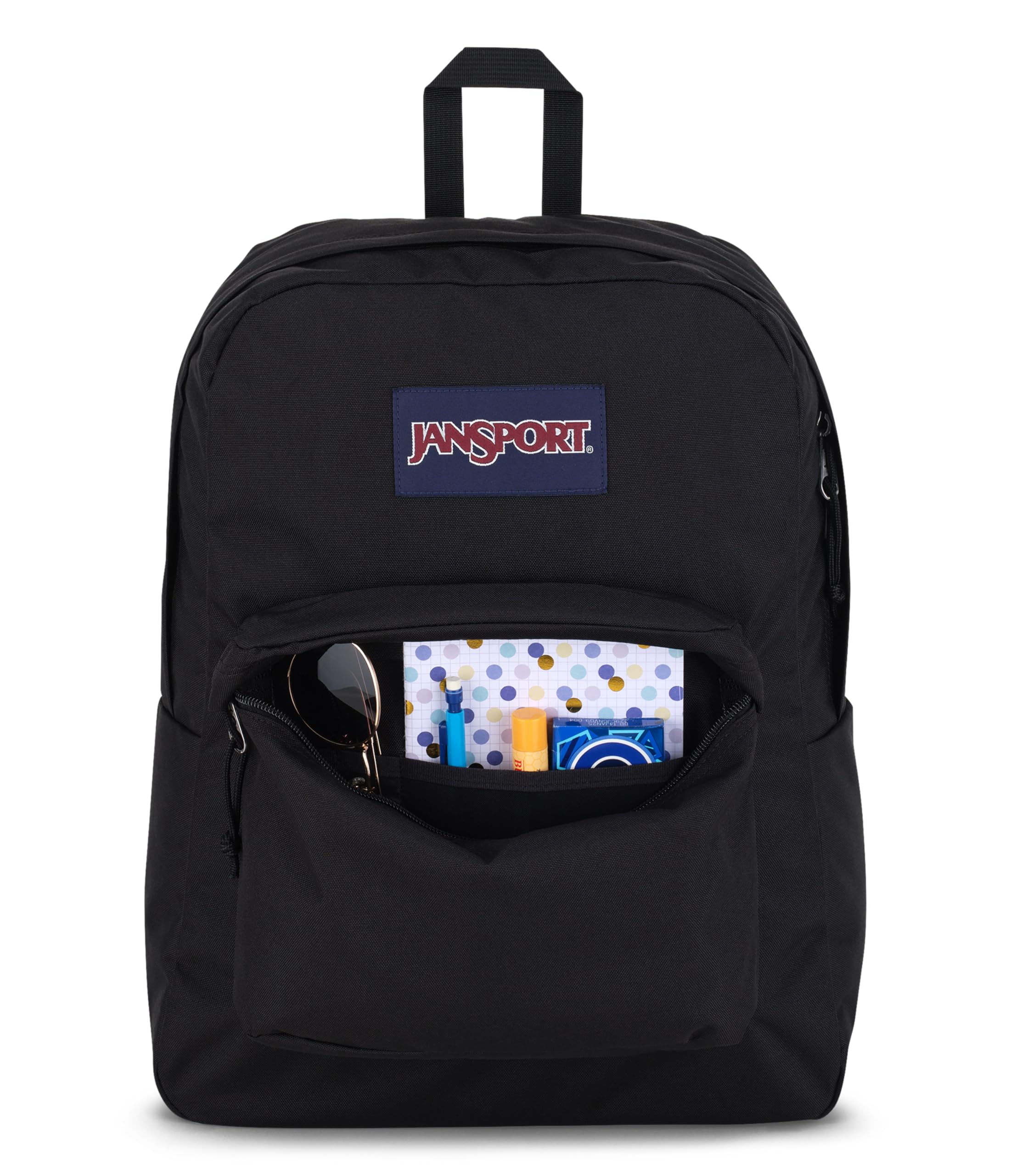JanSport SuperBreak One School Backpack for Girls, Boys, Black - Durable, Lightweight Bookbag for Teens with 1 Main Compartment, Front Utility Pocket with Built-in Organizer - Premium Backpack