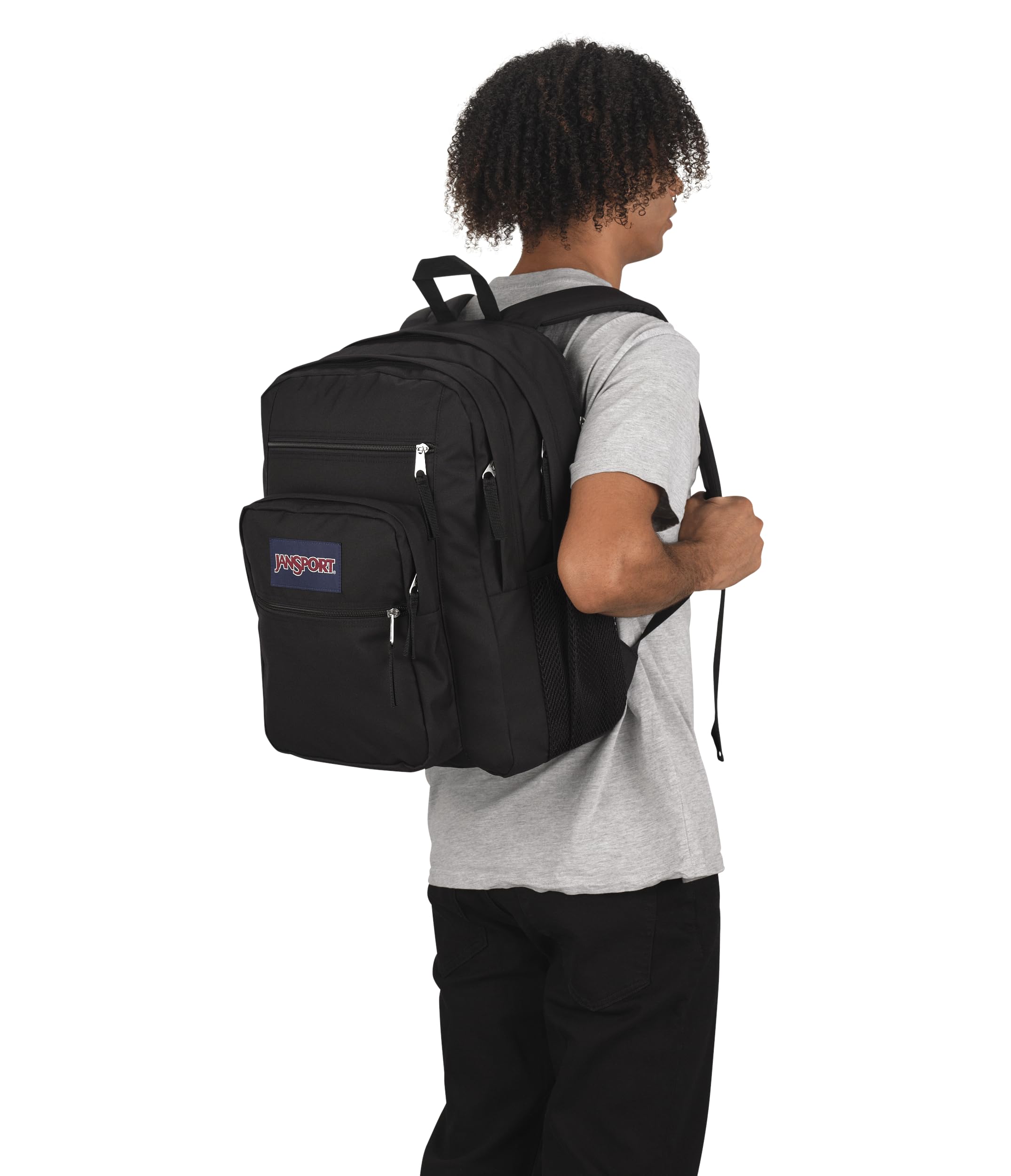 JanSport Big Student Backpack-School, Travel, or Work Bookbag-with 15-Inch-Laptop Compartment, Black, One Size