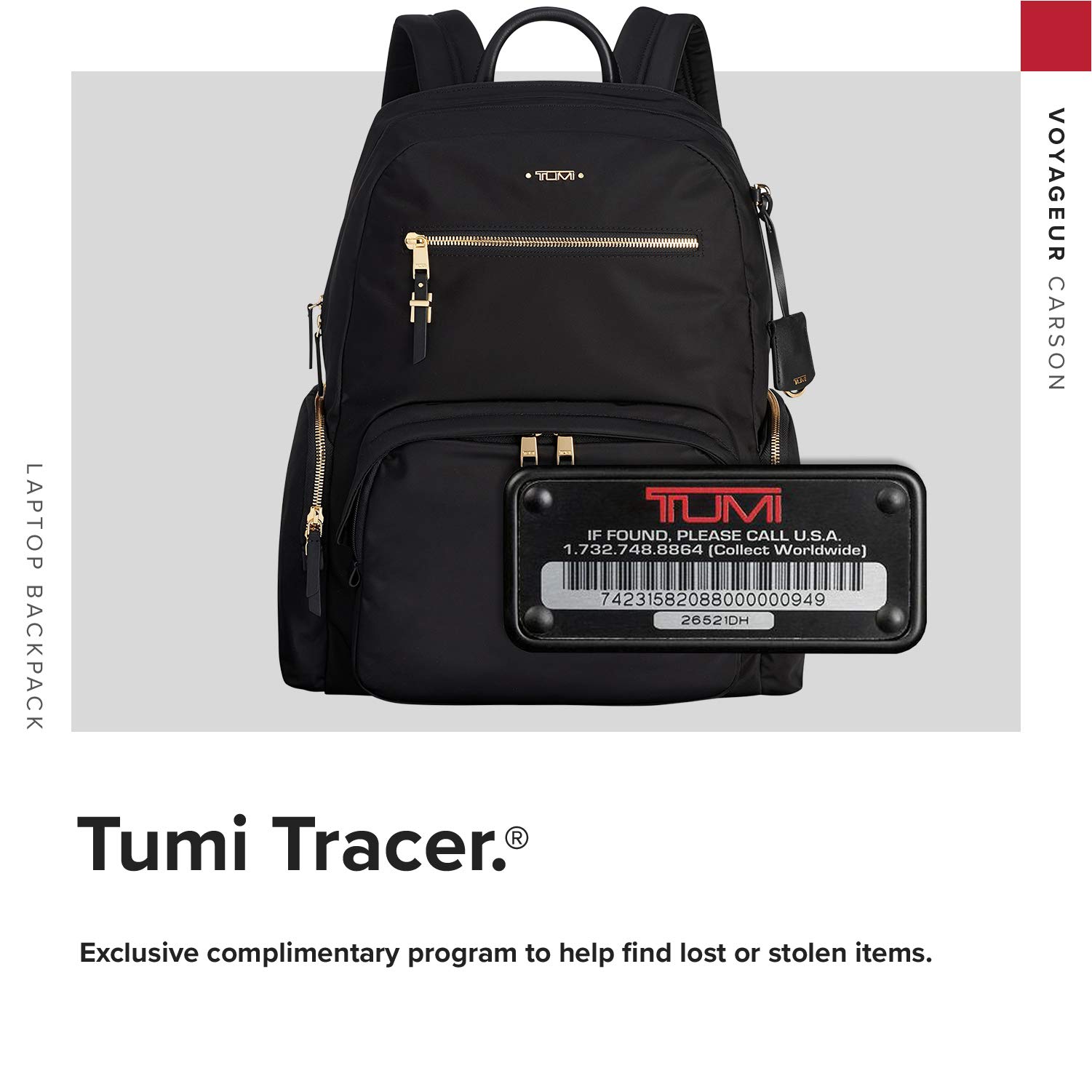 TUMI - Voyageur Carson Laptop Backpack - 15 Inch Computer Bag for Women - Black