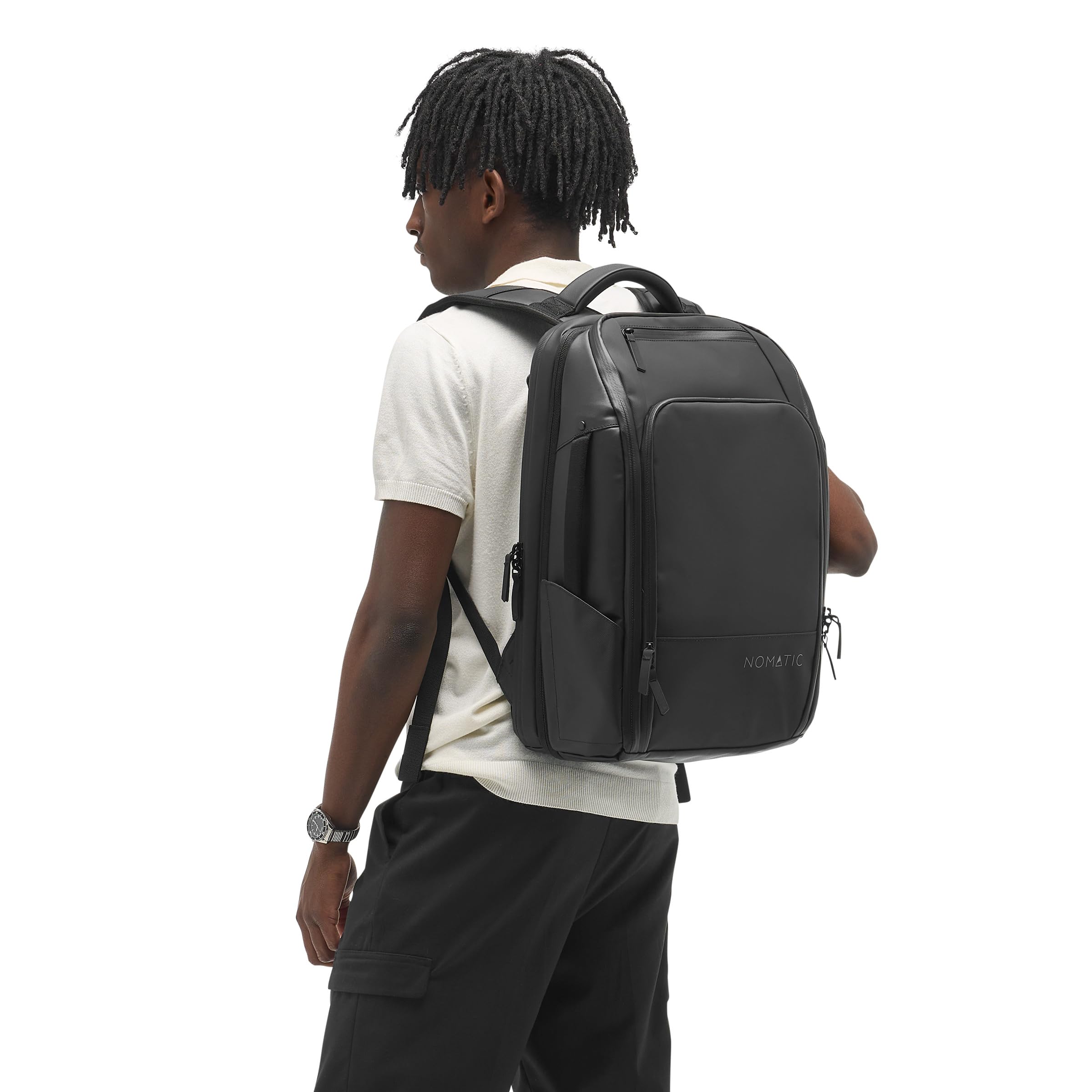 NOMATIC Travel Pack- Black Water Resistant Anti-Theft 30L Flight Approved Carry on Laptop Bag Computer Backpack