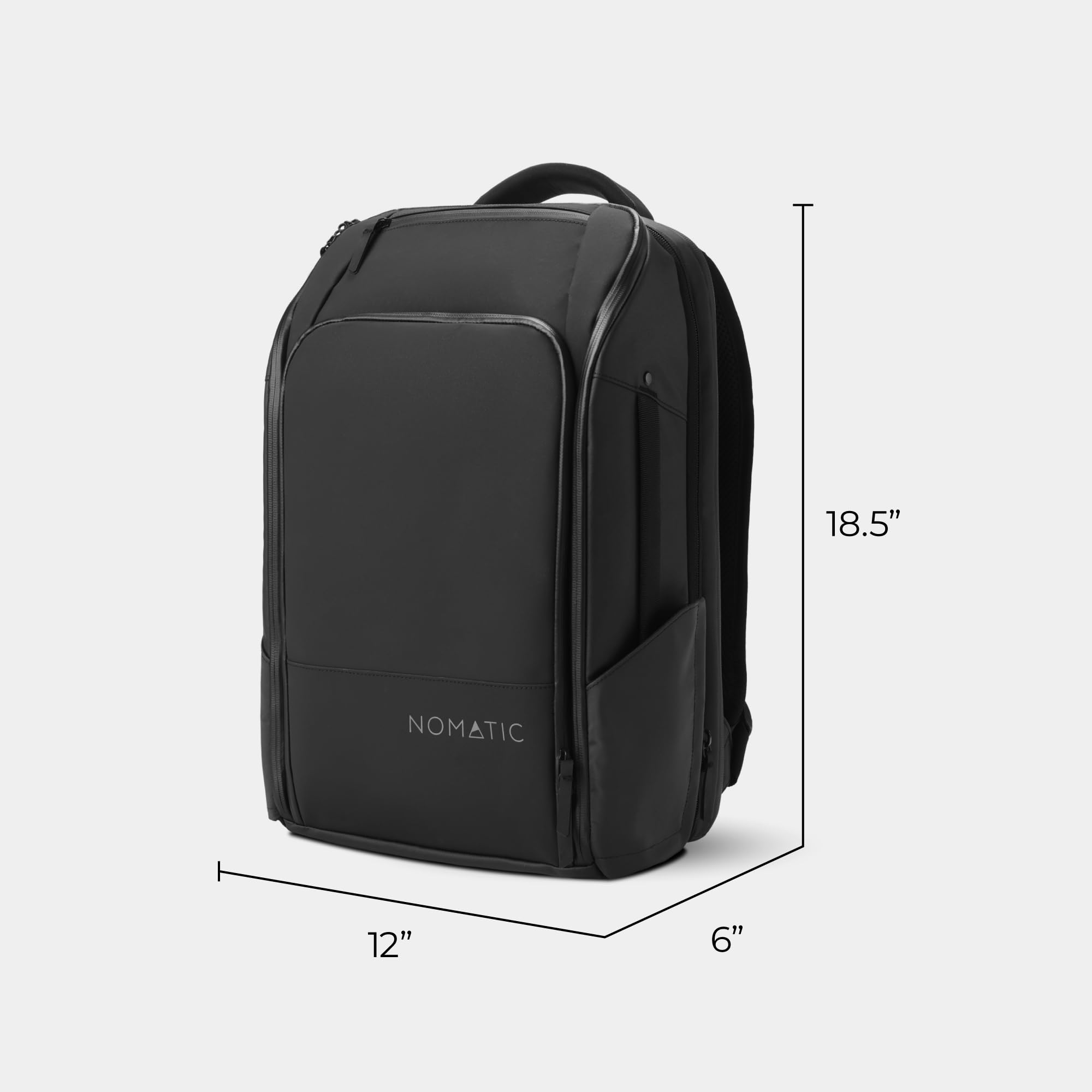 NOMATIC Travel Pack- Black Water Resistant Anti-Theft 30L Flight Approved Carry on Laptop Bag Computer Backpack