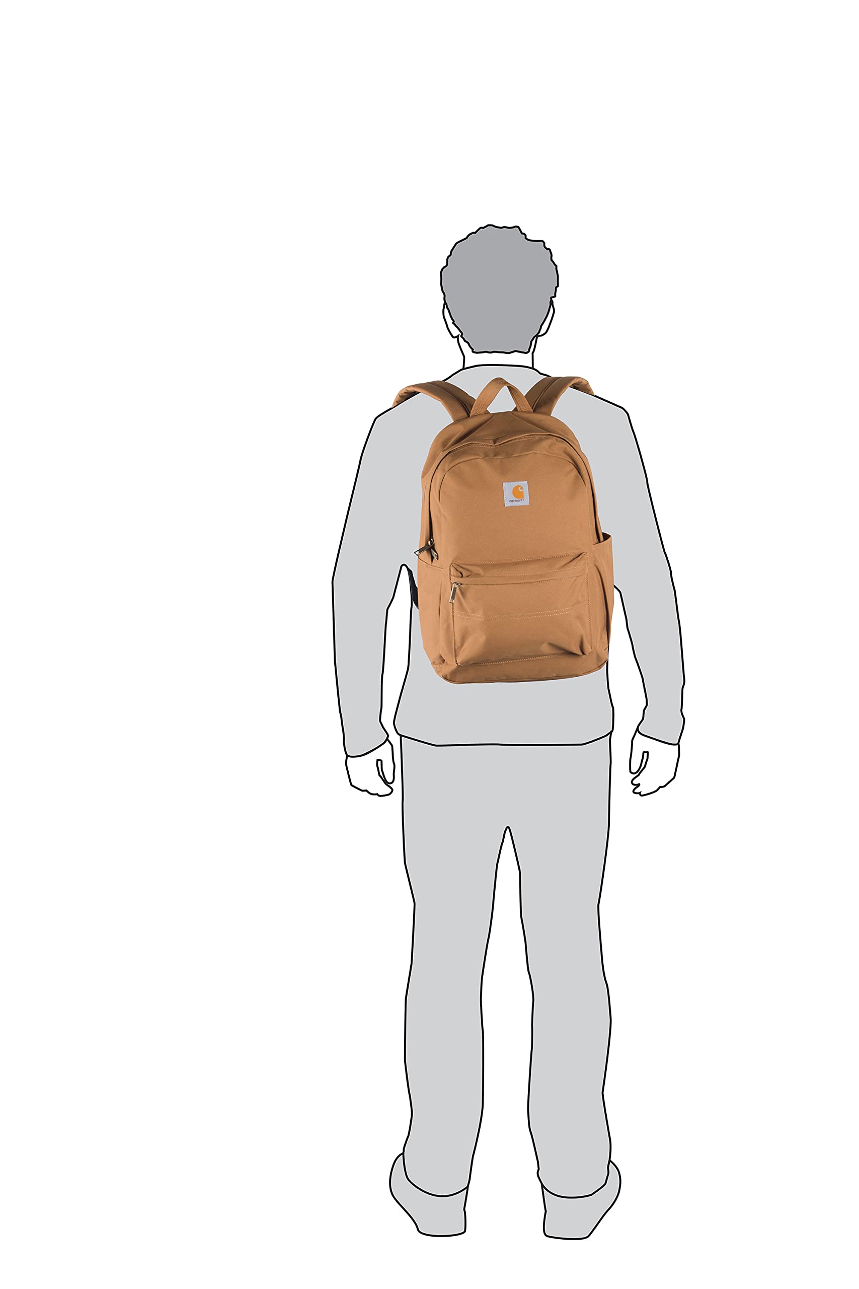 Carhartt Unisex Adult Essentials Backpack with 15-Inch Laptop Sleeve for Travel, Work and School, Black, One Size