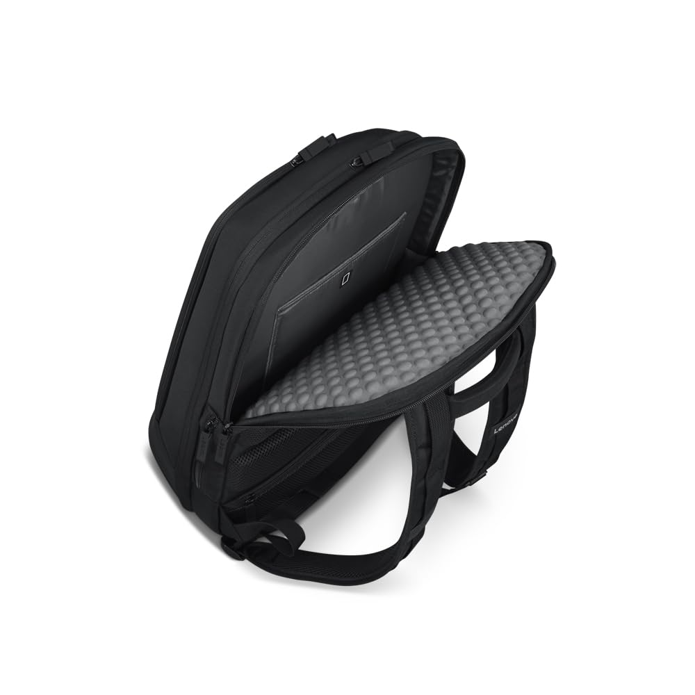 Lenovo Legion 17" Armored Backpack II, Gaming Laptop Bag, Double-Layered Protection, Dedicated Storage Pockets, GX40V10007, Black