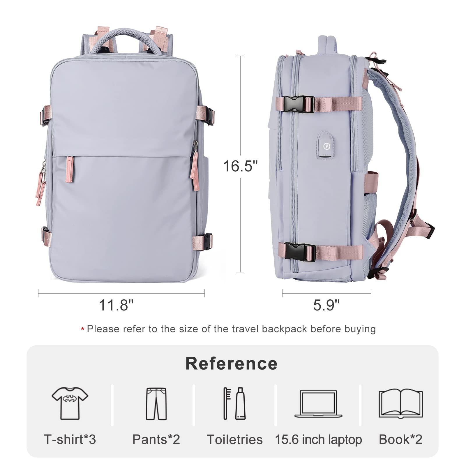Travel Backpack For Women Airline Approved Carry On Backpack Flight Approved Waterproof Sports Luggage Backpack Casual Daypack Small Hiking Backpack