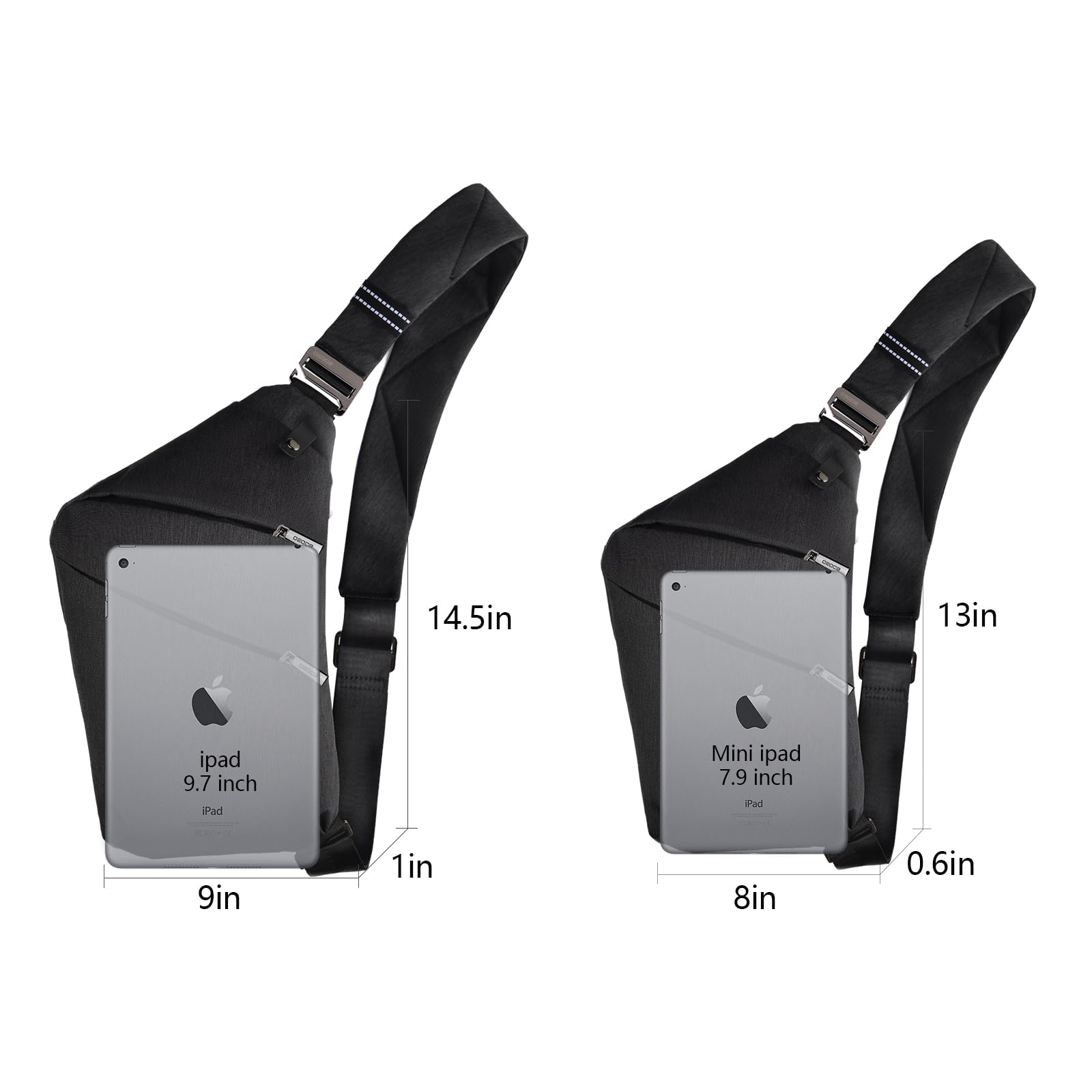 OSOCE Anti-Theft Waterproof Shoulder Backpack Sling Chest Crossbody Bag Cover Pack Rucksack Bicycle Sport