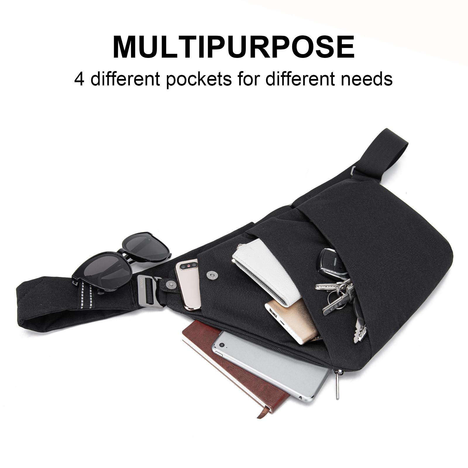OSOCE Anti-Theft Waterproof Shoulder Backpack Sling Chest Crossbody Bag Cover Pack Rucksack Bicycle Sport