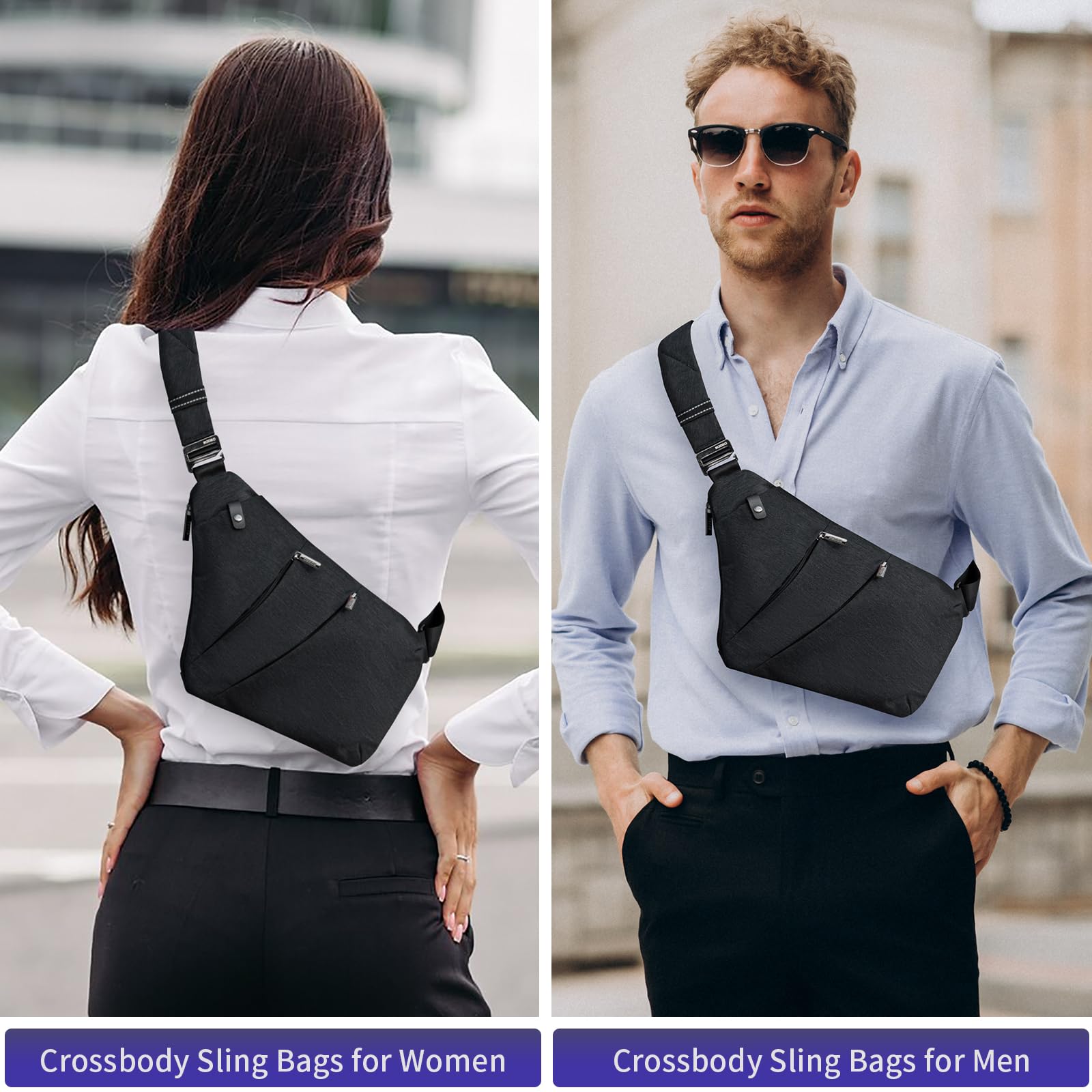 OSOCE Anti-Theft Waterproof Shoulder Backpack Sling Chest Crossbody Bag Cover Pack Rucksack Bicycle Sport