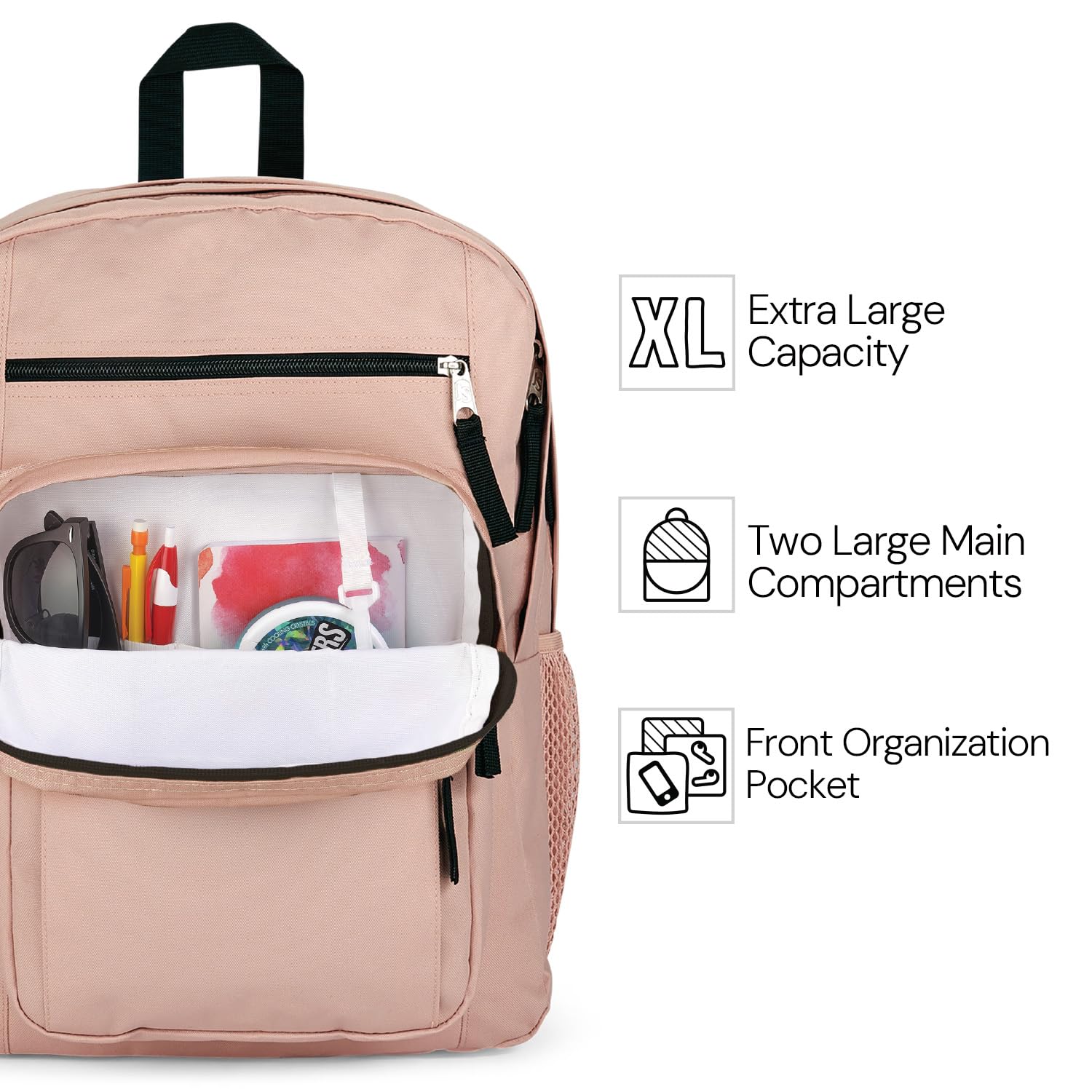 JanSport Big Student Laptop Backpack for College Students, Teens, Blue Dusk Computer Bag with 2 Compartments, Ergonomic Shoulder Straps, 15β Laptop Sleeve, Haul Handle - Book Rucksack