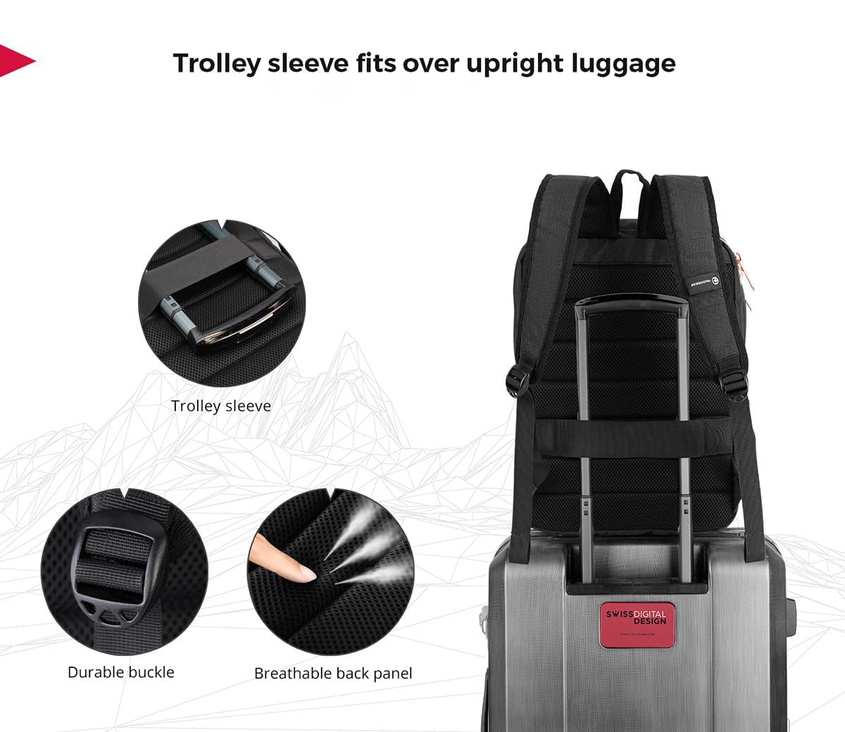 Swissdigital Katy Rose Laptop Backpack Purse For Women,With USB Charging Port Computer Work Backpack ,Fits 15.6Inch Laptop Travel Casual Bag