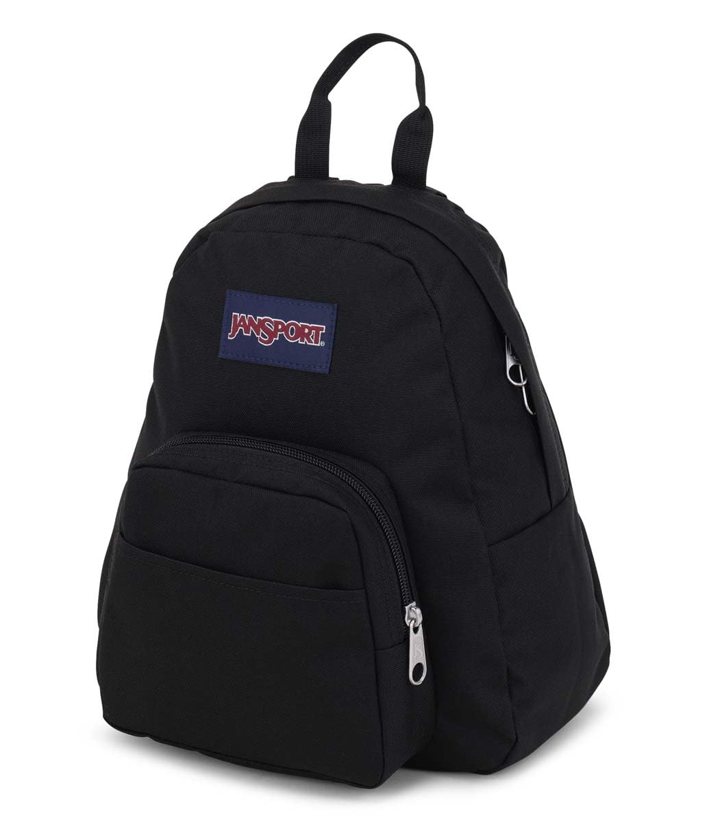 JanSport Half Pint Mini Backpack for Women, Men, Girls, Boys, Black, 10.2 L - Durable Mini Bag Purse with Adjustable Shoulder Straps, Single Main Compartment, Zippered Stash Pocket