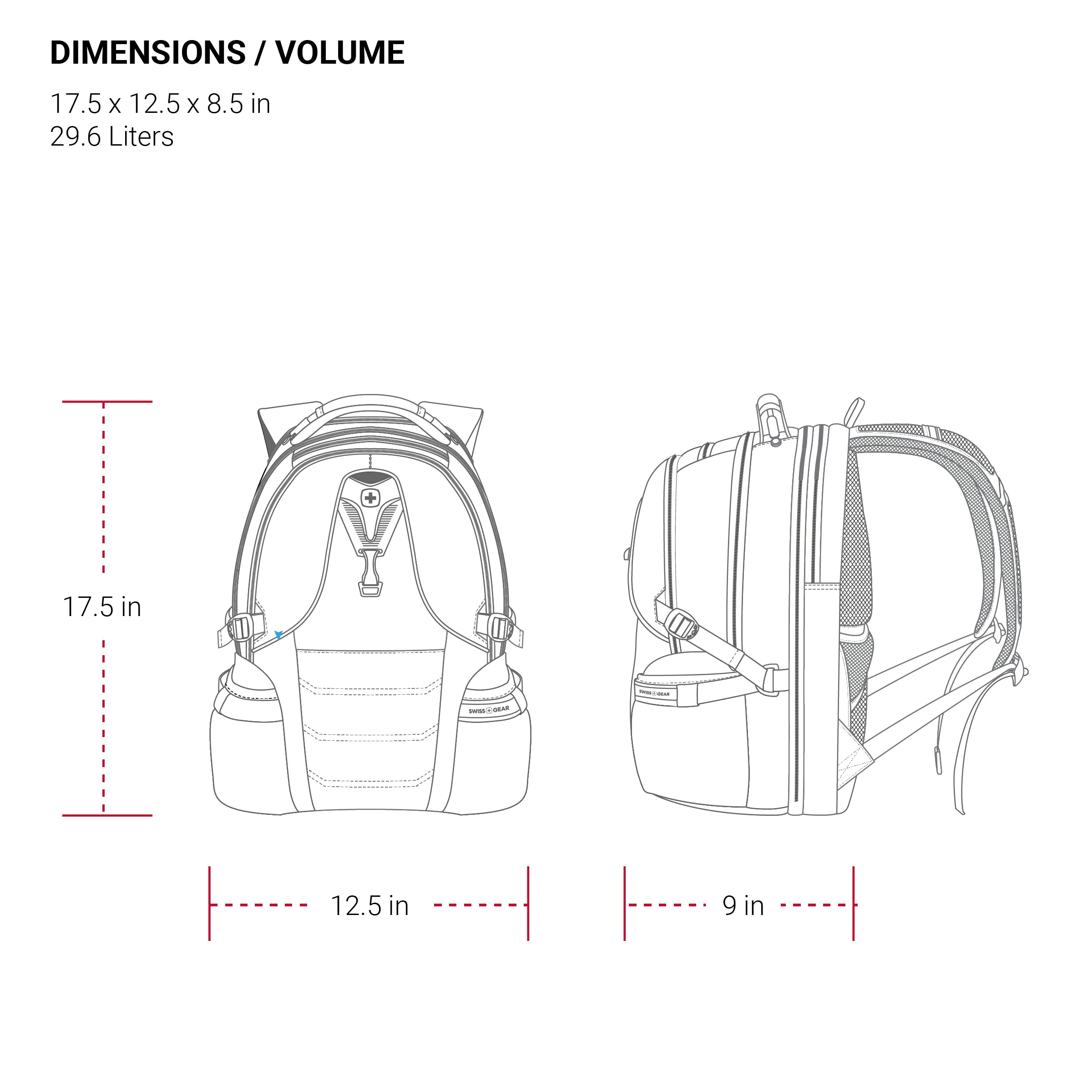 SwissGear 2769 ScanSmart Laptop Backpack, Black, 17.5-Inch