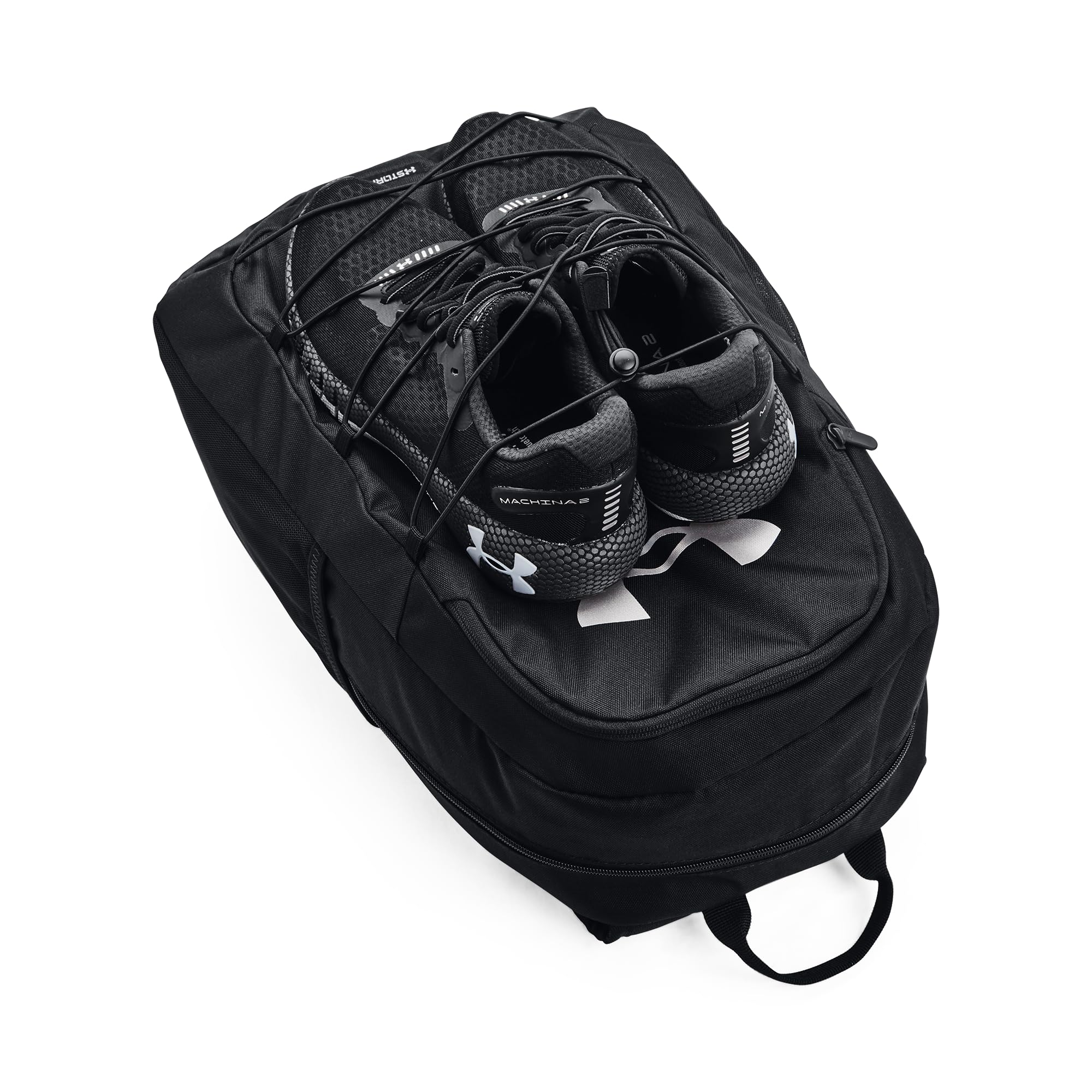 Under Armour Adult Hustle Sport Backpack , Black (001)/Silver , One Size Fits All