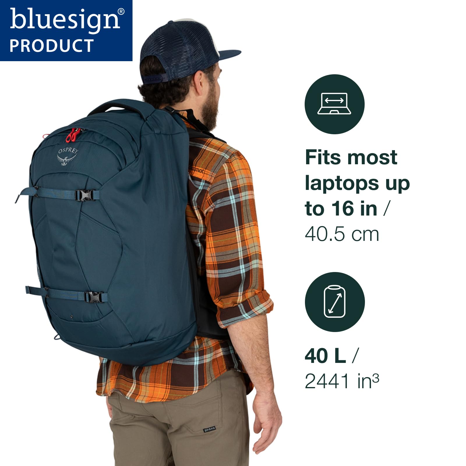 Osprey Farpoint 40 Travel Backpack, Multi, O/S