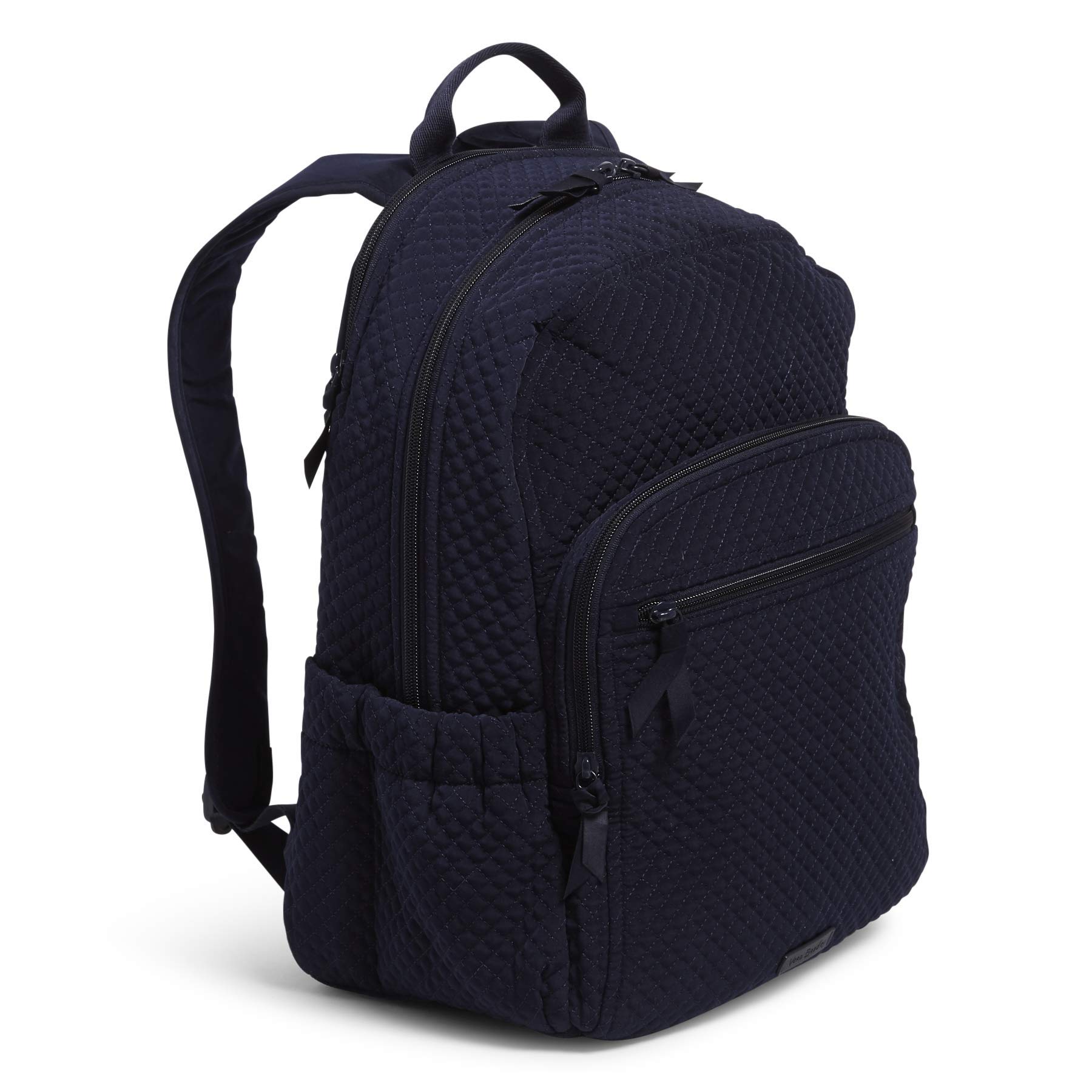 Vera Bradley Women's Microfiber Campus Backpack, Classic Black, One Size