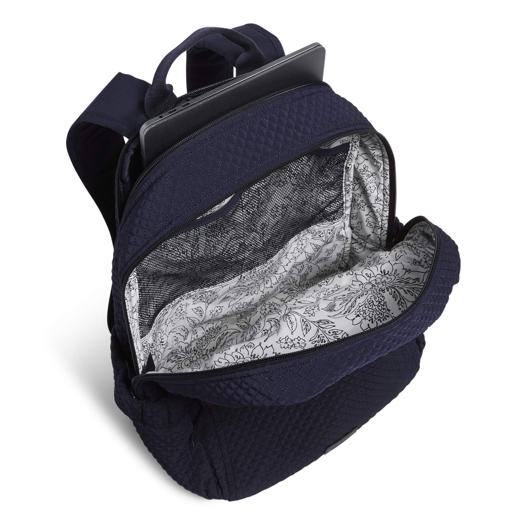 Vera Bradley Women's Microfiber Campus Backpack, Classic Black, One Size