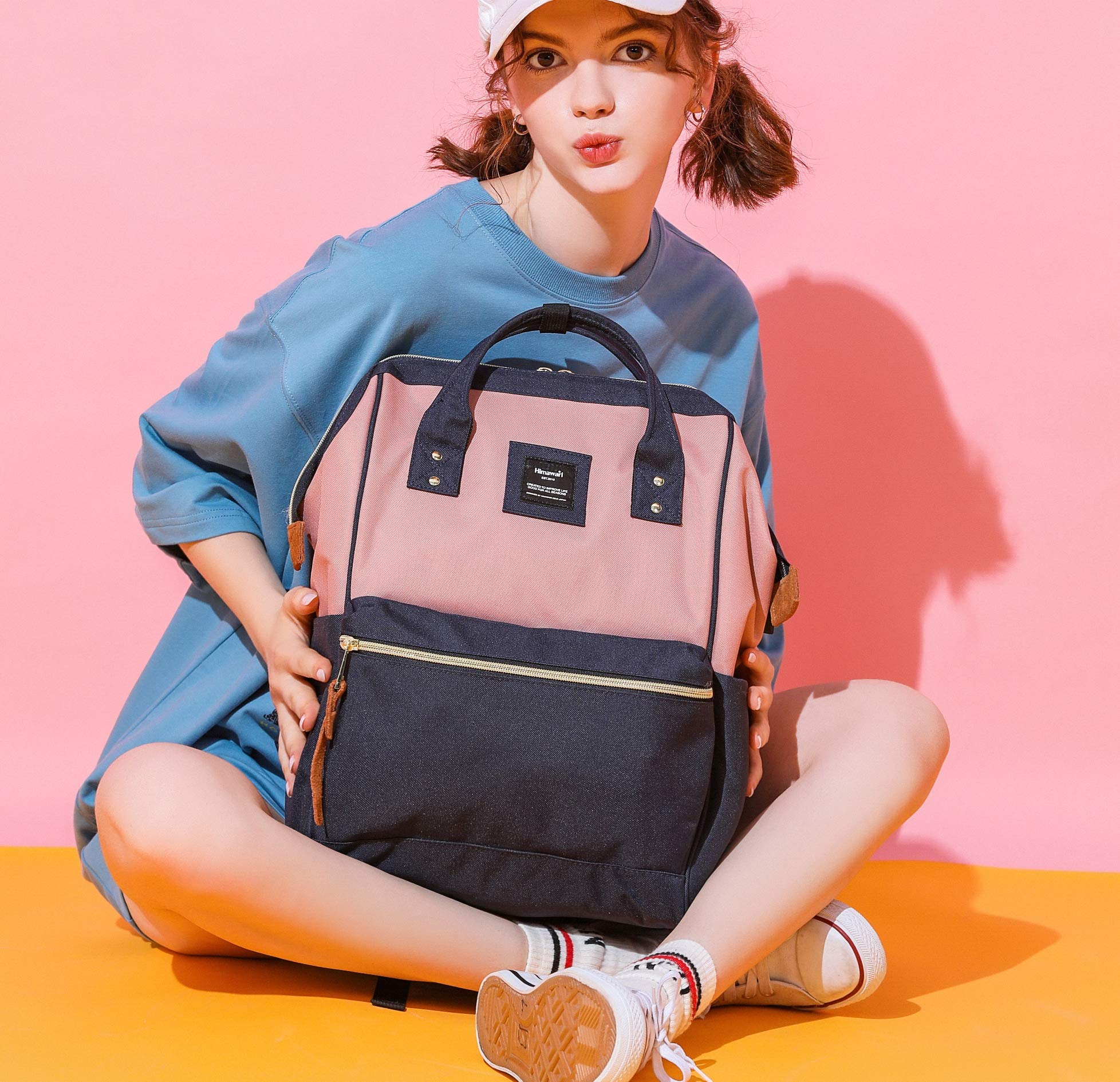 Himawari Laptop Backpack Travel Backpack With USB Charging Port Large Diaper Bag Doctor Bag School Backpack for Women&Men (XK-05#-USB L）