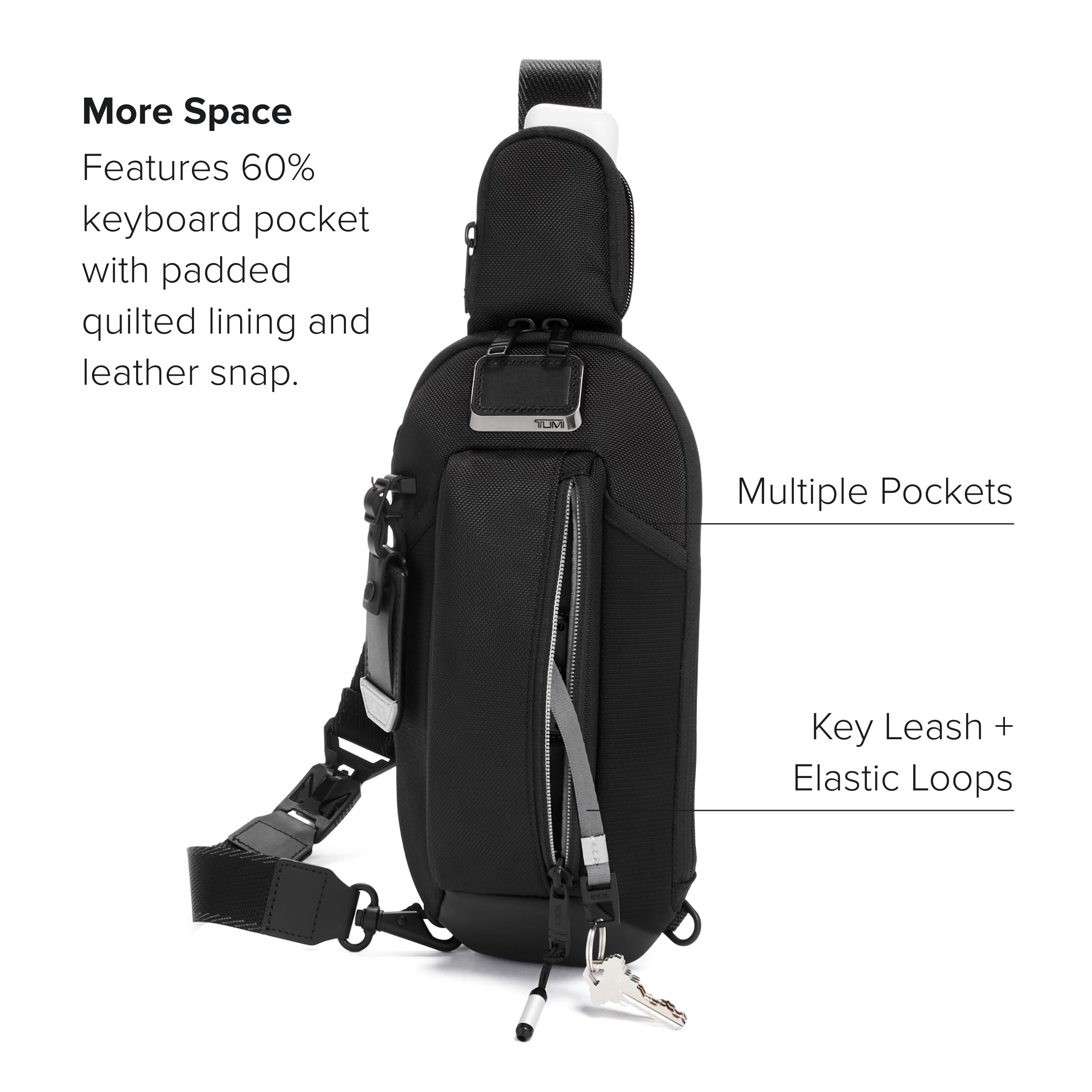 TUMI Men's Esports Pro Sling Bag, Black, One Size