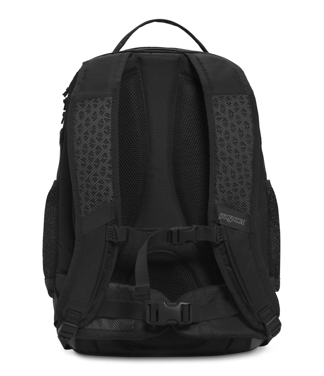 JanSport Odyssey Laptop Backpack for 15” Computer or 3L Hydration System, Black - Large Bookbag for Girls, Boys, Adults with Tuck-Away Hip Belt, 2 Main Compartments - Premium College Essentials