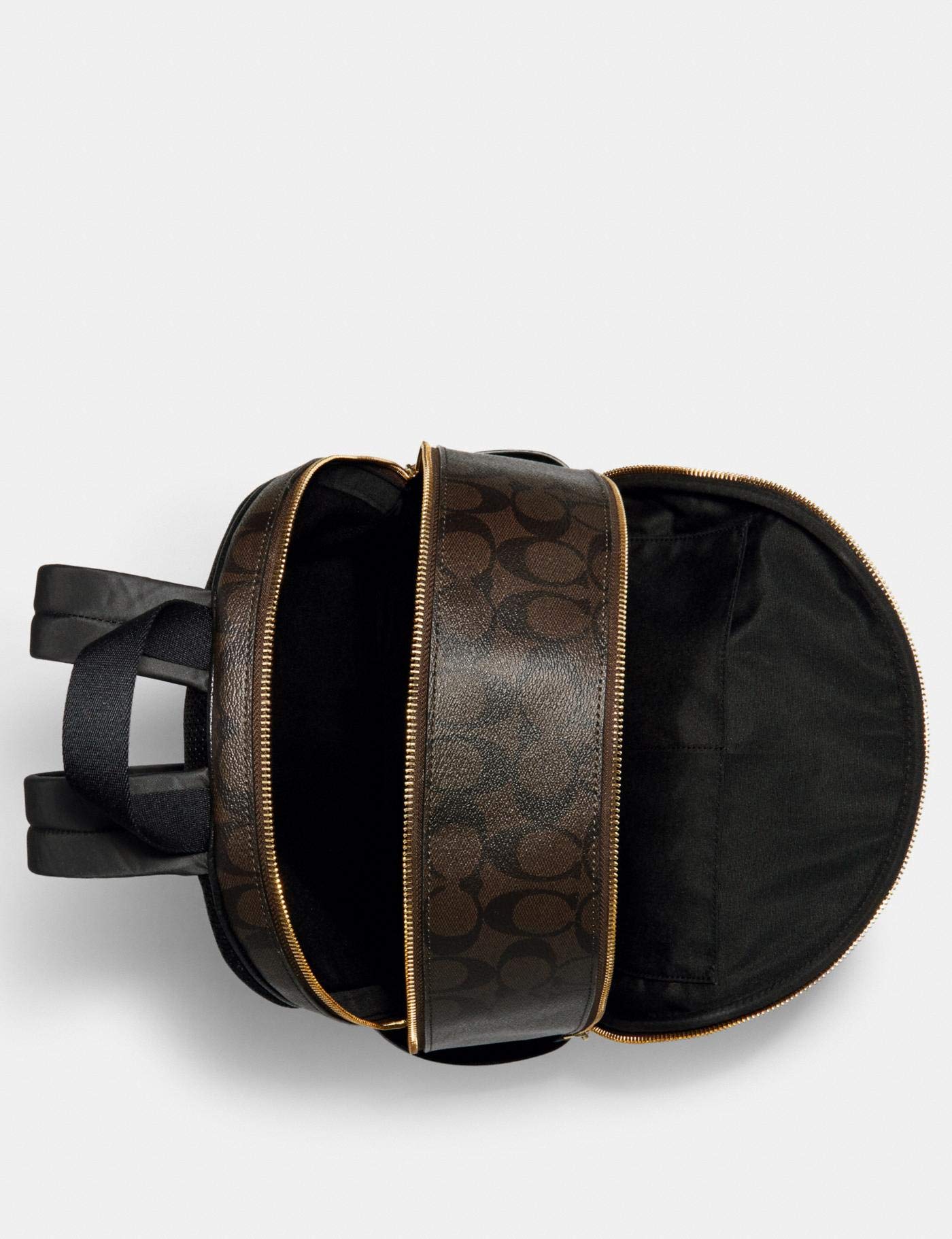Coach Women's Large Court Backpack in Signature Canvas (Brown - Black)
