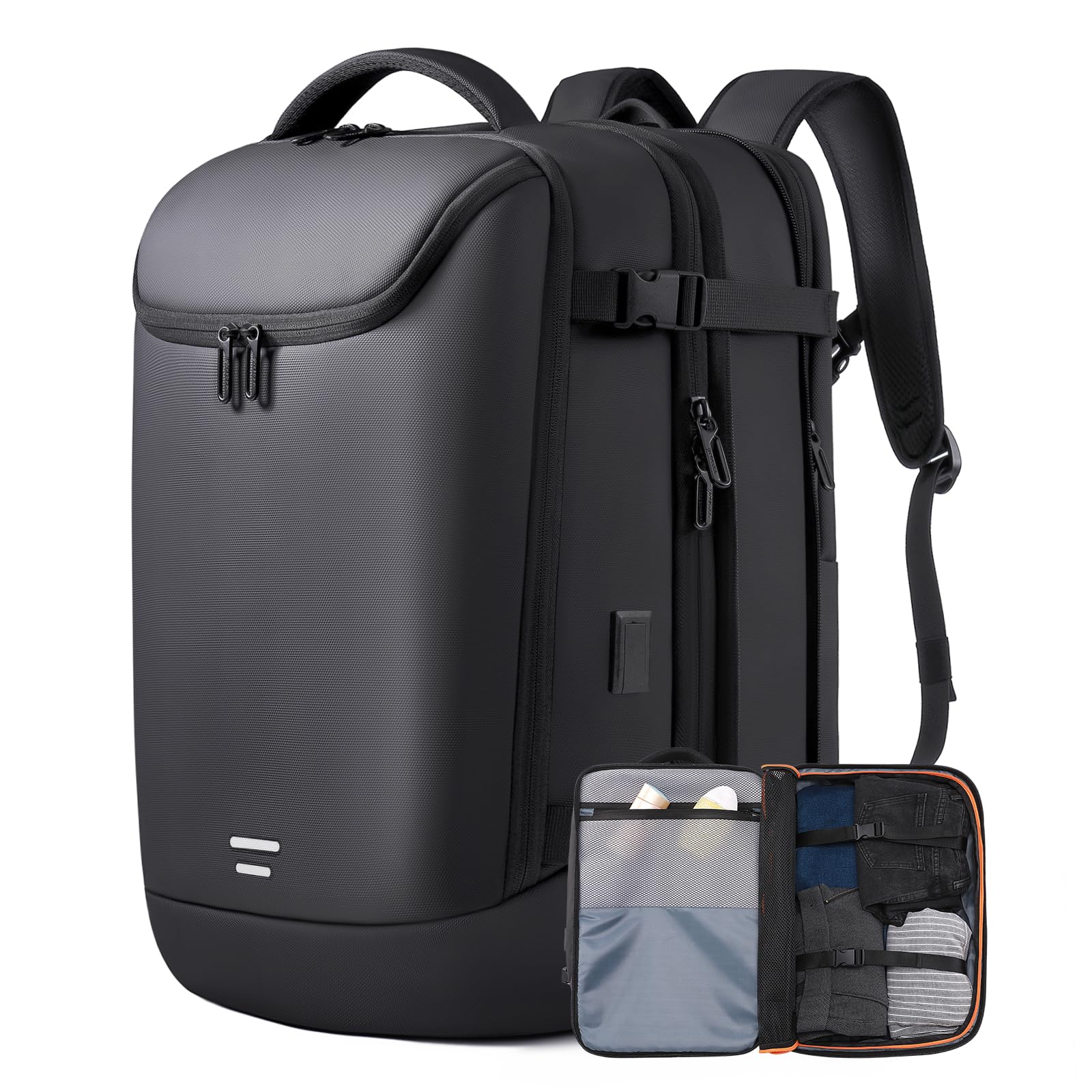 TANGCORLE Travel Carry on Backpack 50L Expandable Flight Approved Backpacks 17.3 inch Laptop and USB Charging Port bags Water Resistant Business Back Pack for Women & Men…