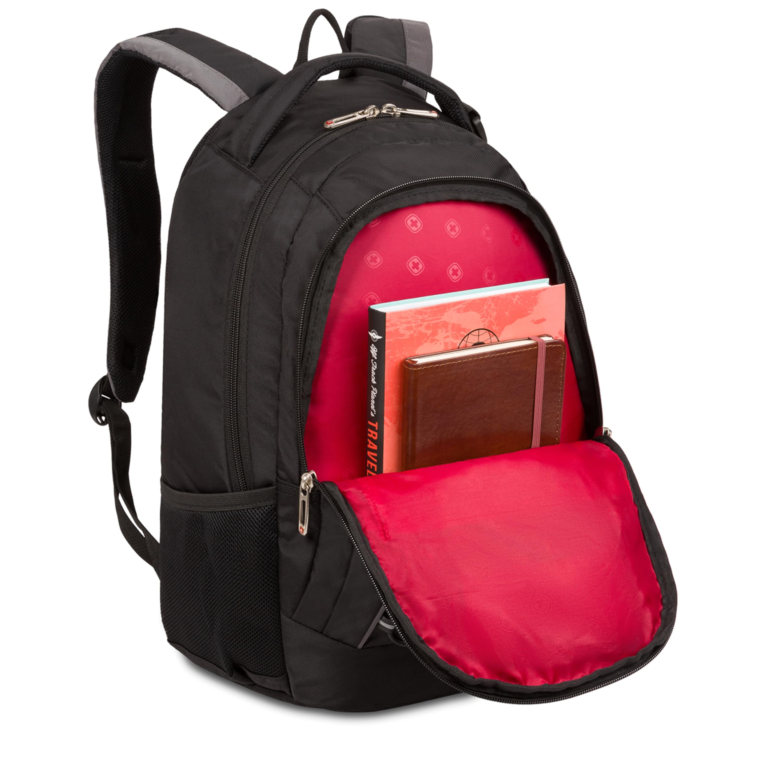 SwissGear 1186 Bungee Backpack, Black/Grey, 17-Inch