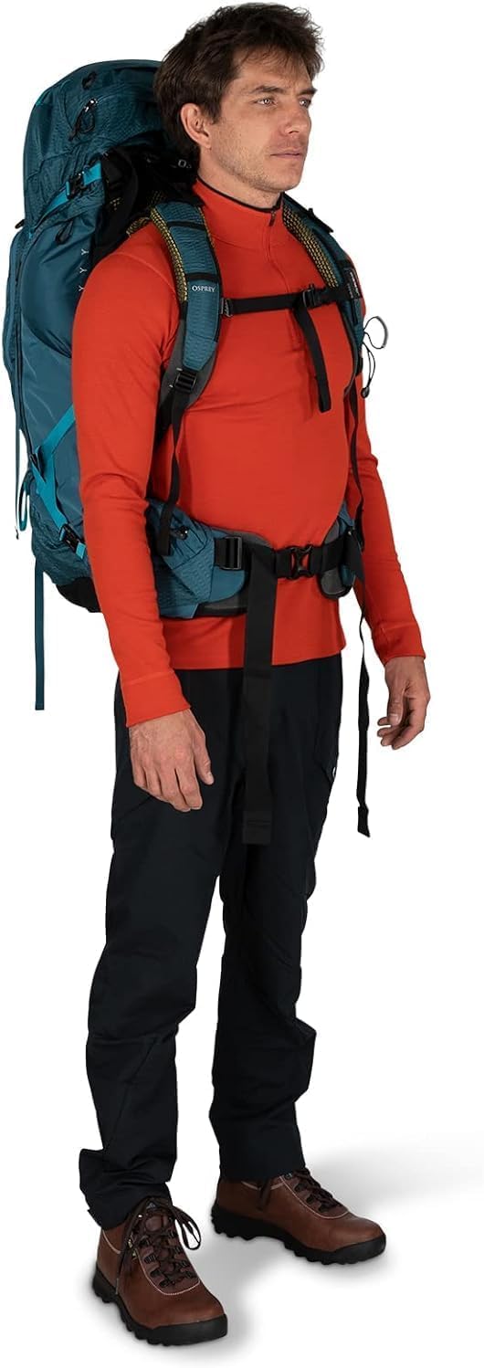 Osprey Atmos AG 65 Men's Backpacking Backpack, Black, Small/Medium