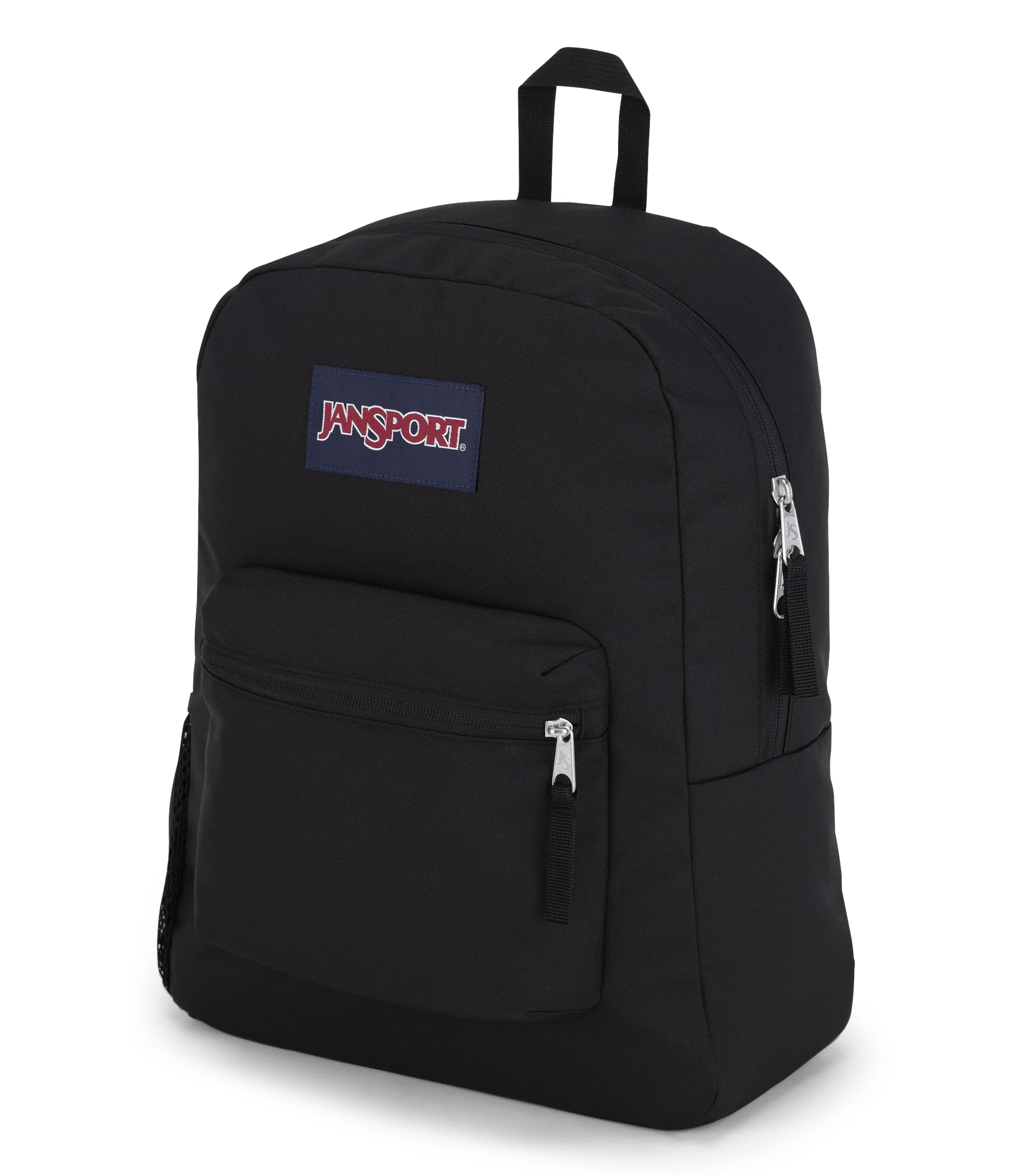 JanSport Cross Town School Backpack, Black, 17" x 12.5" x 6" - Simple Bookbag for Girls, Boys, Adults with 1 Main Compartment, Front Utility Pocket - Premium School Accessories