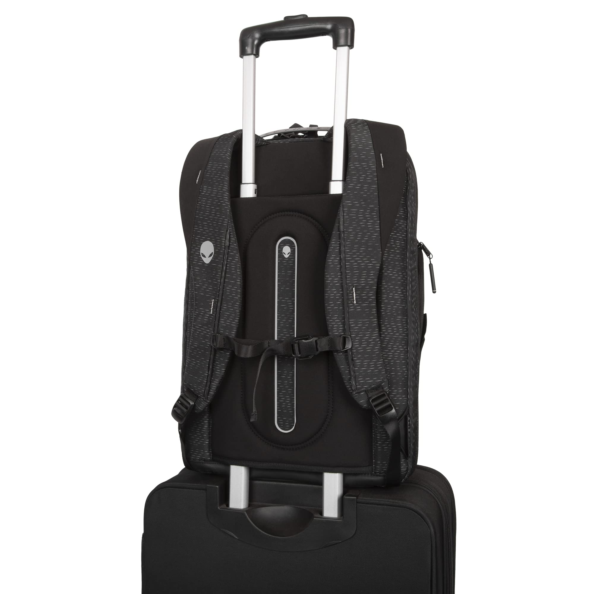 Alienware 17-inch Laptop Horizon Travel Backpack, Weather Resistant, Shockproof, Anti-Scratch Interior Design, TSA-Friendly for Travel, Work, Leisure for Men and Women - Galaxy Weave Black