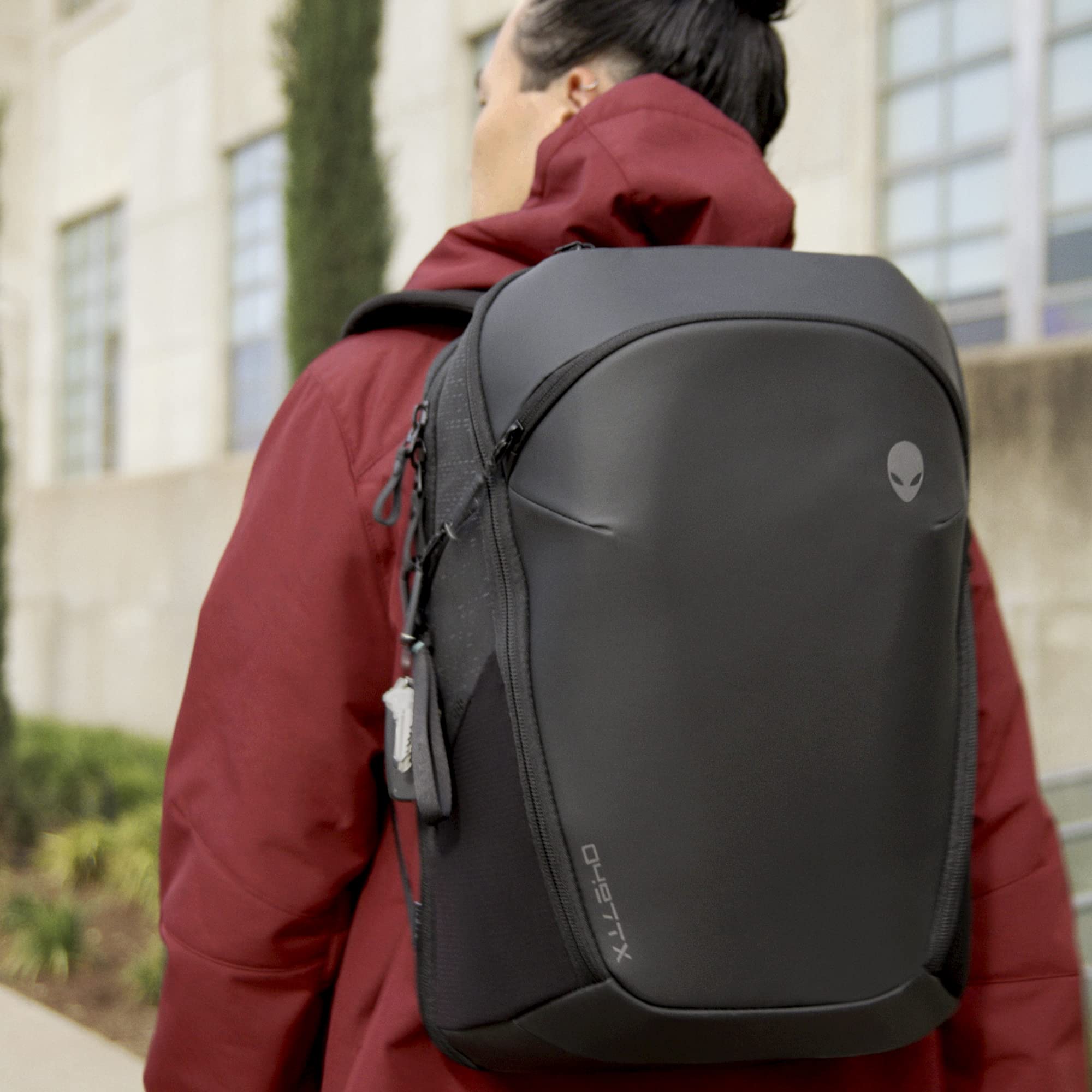 Alienware 17-inch Laptop Horizon Travel Backpack, Weather Resistant, Shockproof, Anti-Scratch Interior Design, TSA-Friendly for Travel, Work, Leisure for Men and Women - Galaxy Weave Black