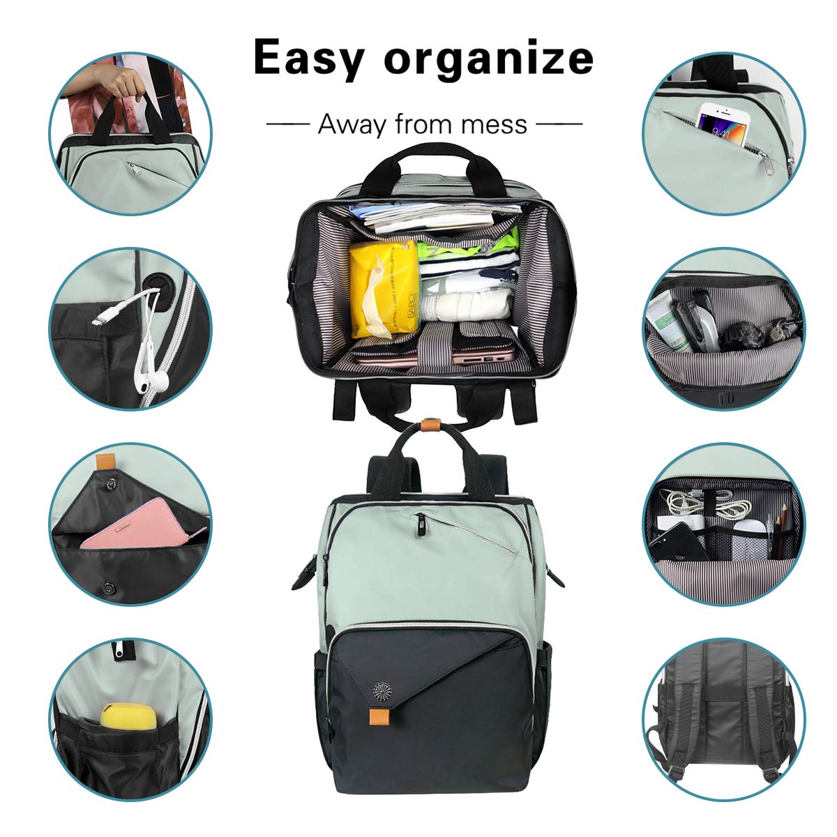 Hap Tim Laptop Backpack, Travel Backpack for Women,Work Backpack, School Backpack for Girls(7651-GB)