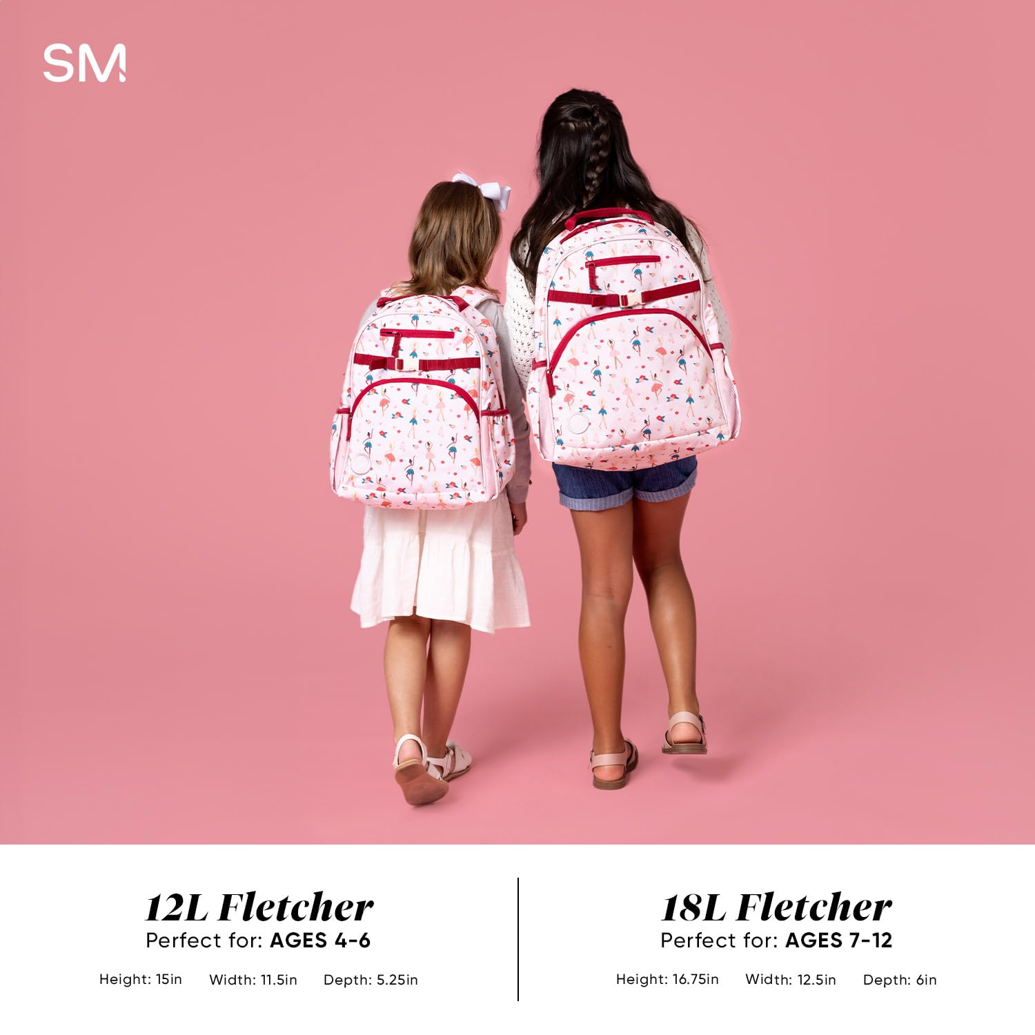 Simple Modern Disney Kids Backpack for School Boys Girls | Kindergarten Elementary Toddler Backpack | Fletcher Collection | Kids - Medium (15" tall) | Princess Rainbows