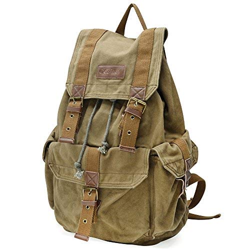 Gootium 21101AMG Specially High Density Thick Canvas Backpack Rucksack, Army Green, Large