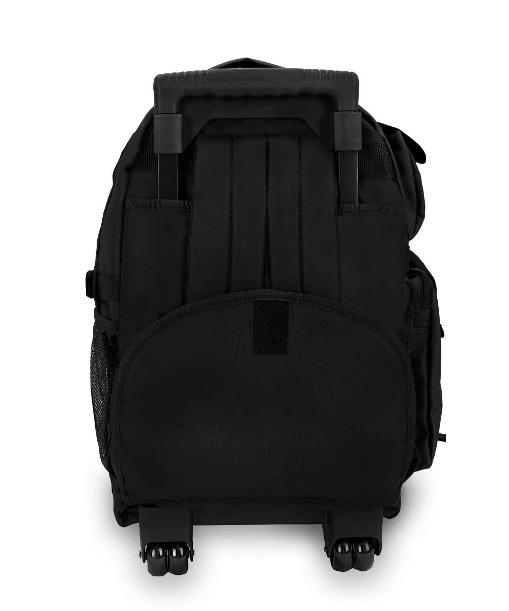 Everest Deluxe Wheeled Backpack, Black, One Size