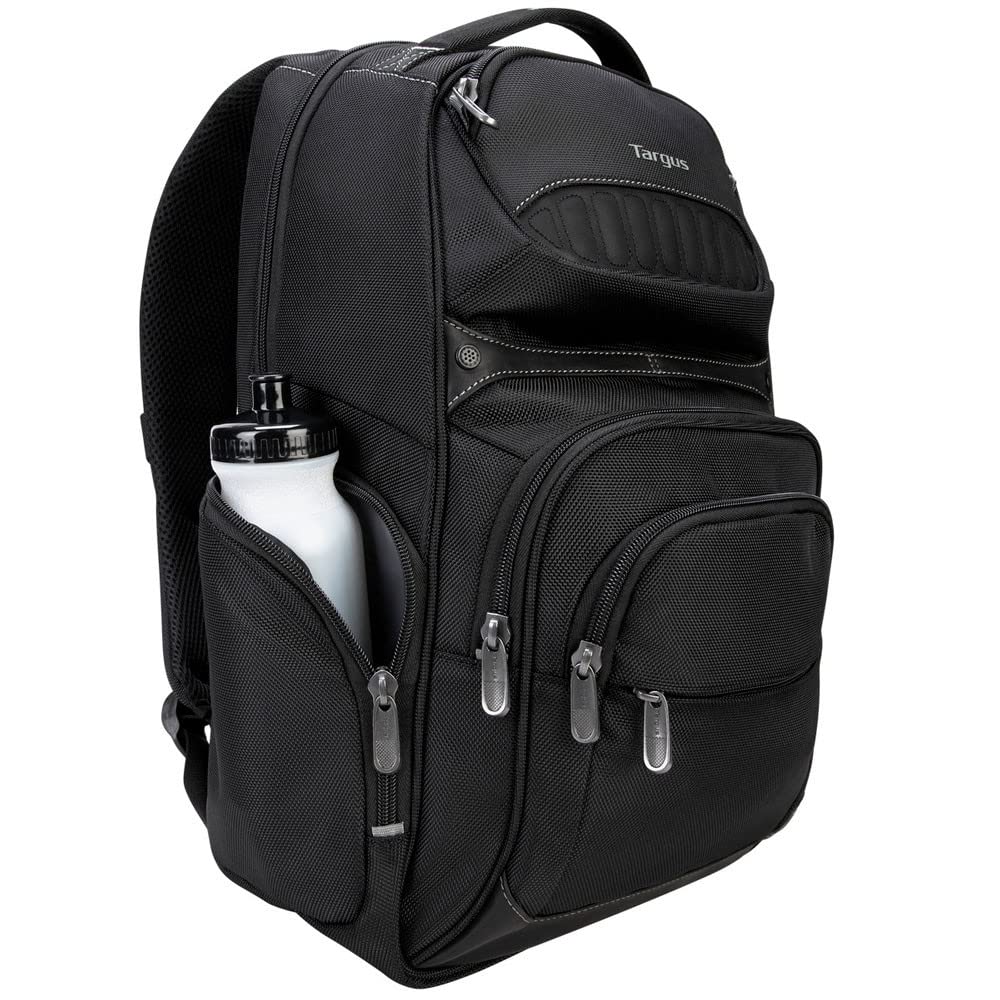 Targus Legend IQ Backpack Laptop bag for Business Professional and College Student with Durable Material, Pockets Throughout, Headphone Cord Pocket, TrolleyStrap, Fits 16-Inch Laptop, Black (TSB705US)