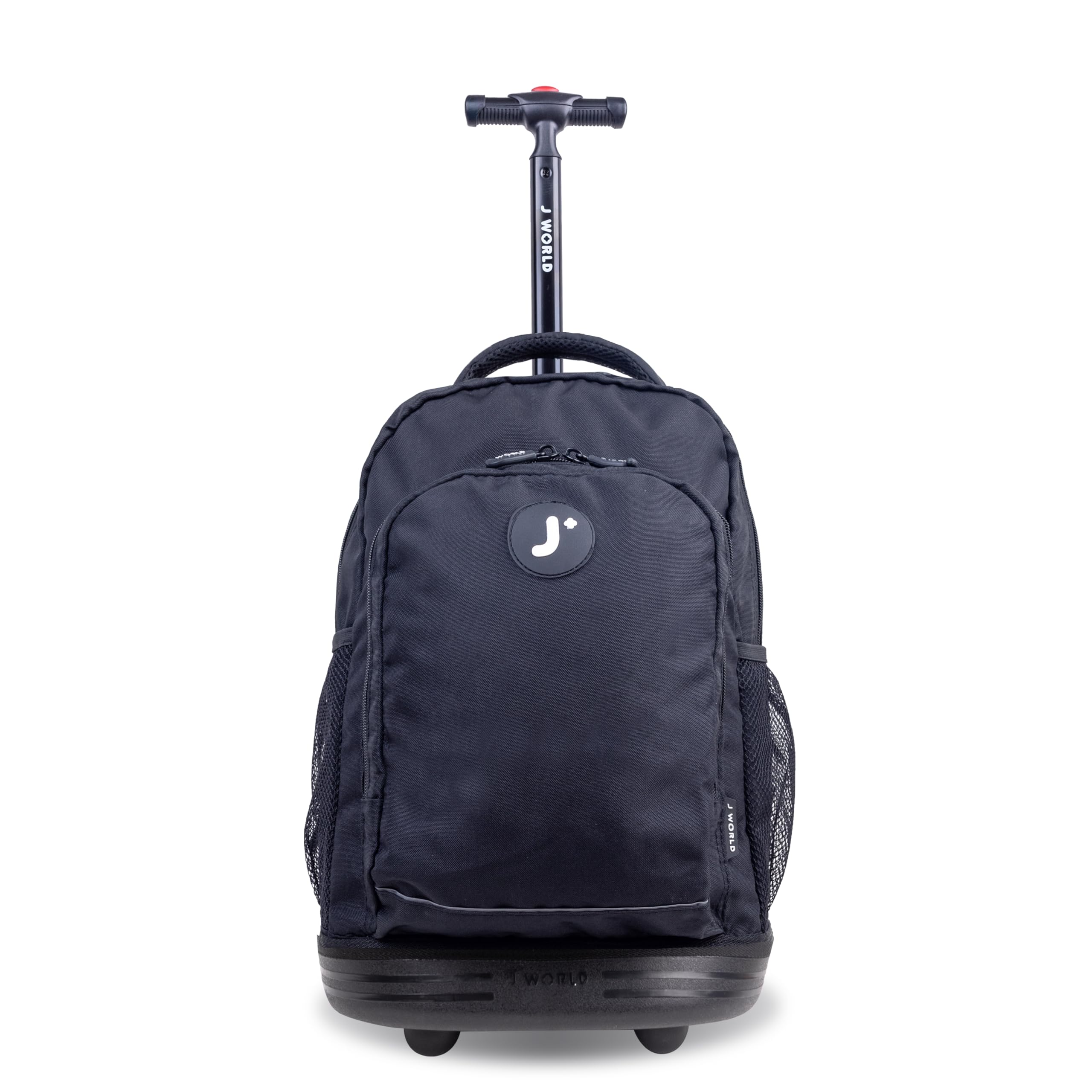 J World New York Sunny Rolling Backpack for Kids and Adults, Black, One Size