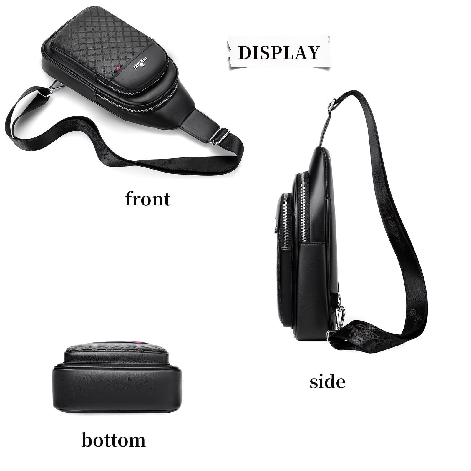 FSD.WG sling Backpack for Men Chest Bag Crossbody Shoulder Bags Travel Bag Purse for Men with Water Resistant